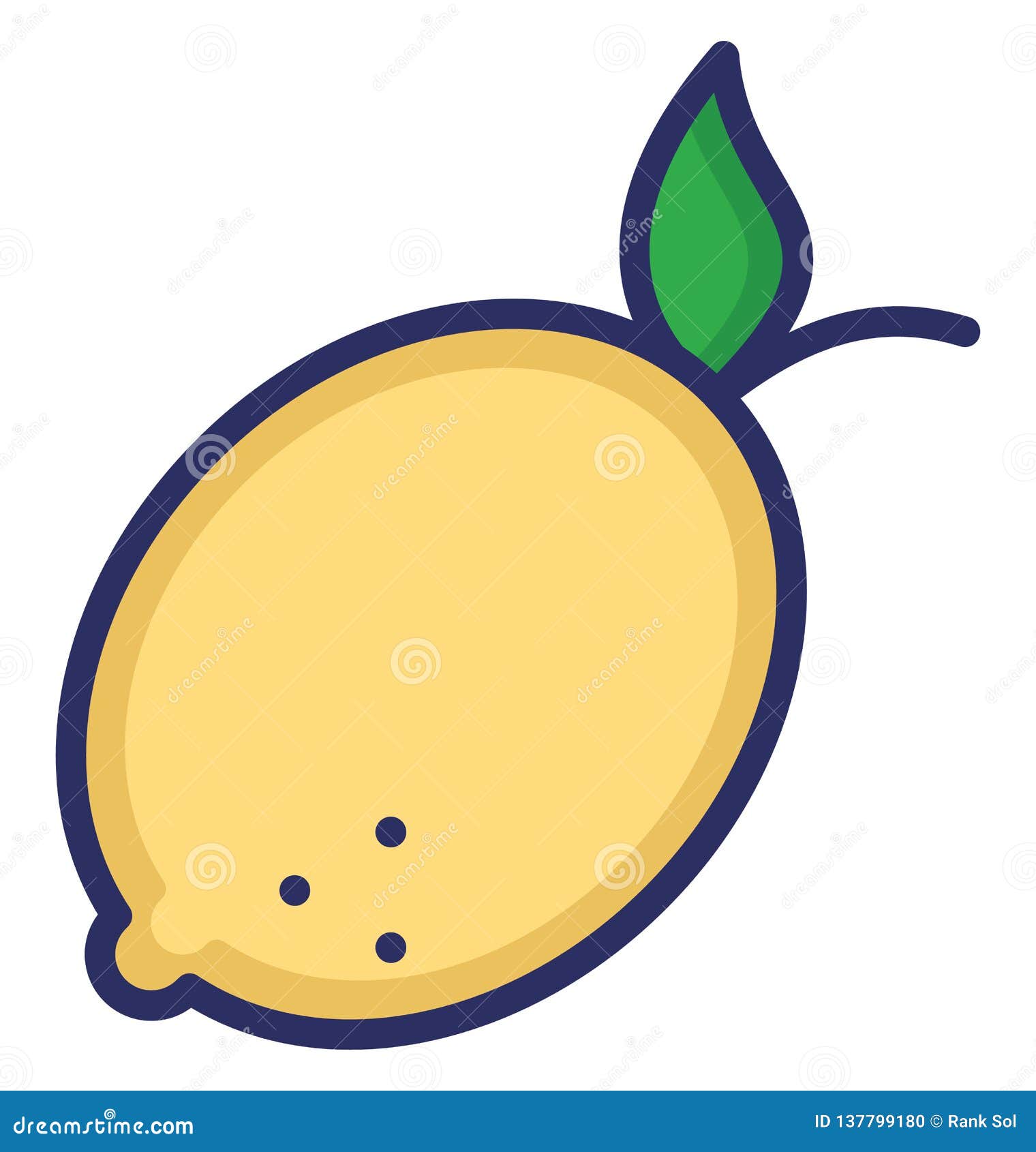 Lemon Isolated Vector Icon that Can Be Easily Modified or Edit Stock ...