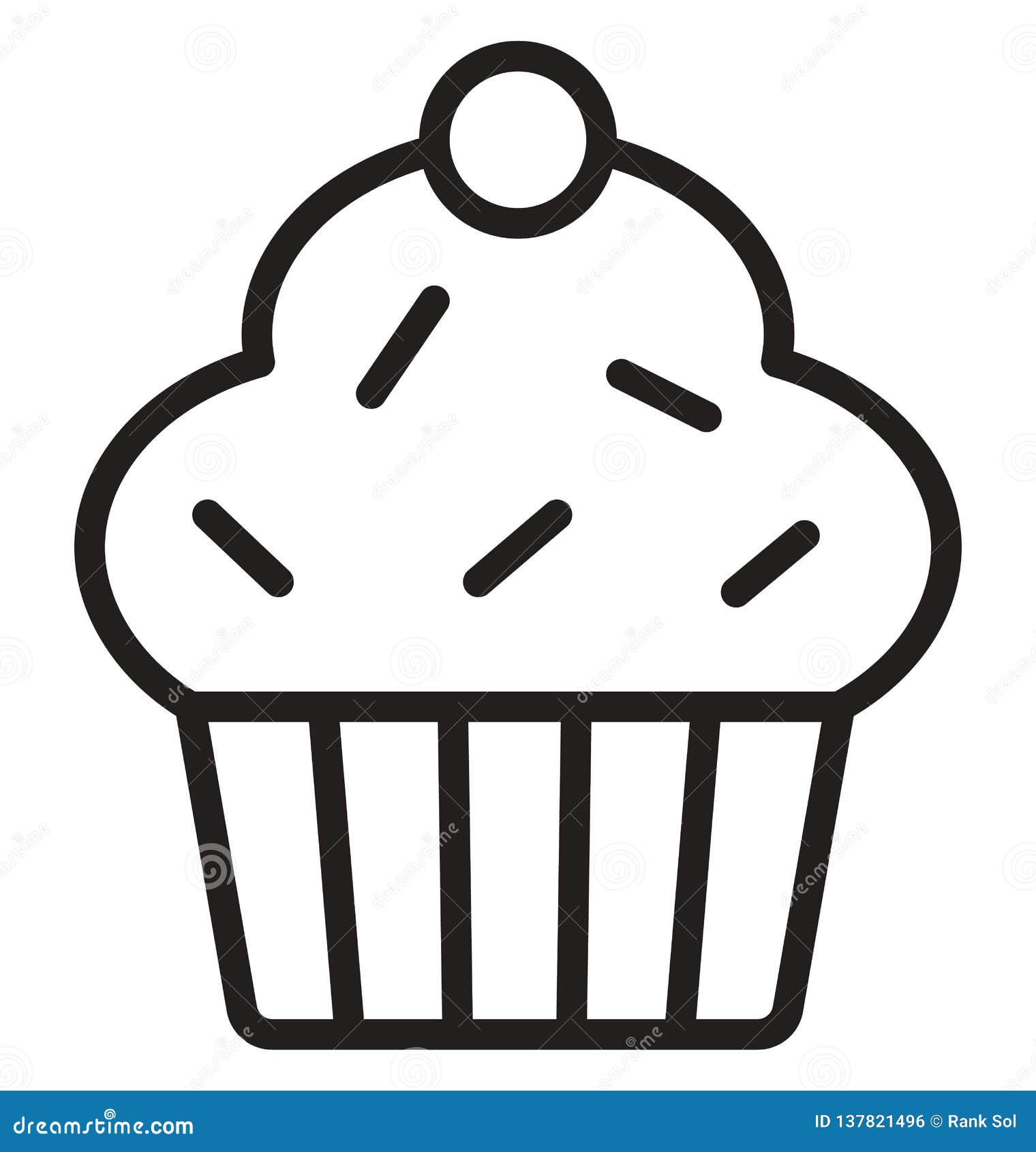 Muffin Isolated Vector Icon that Can Be Easily Modified or Edit Stock ...