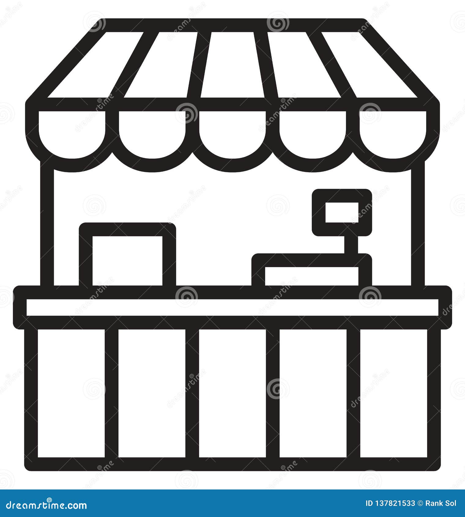 Kiosk Isolated Vector Icon that Can Be Easily Modified or Edit Stock ...