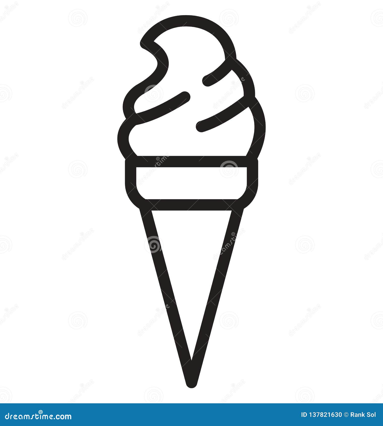 Ice Cone Isolated Vector Icon that Can Be Easily Modified or Edit Stock ...