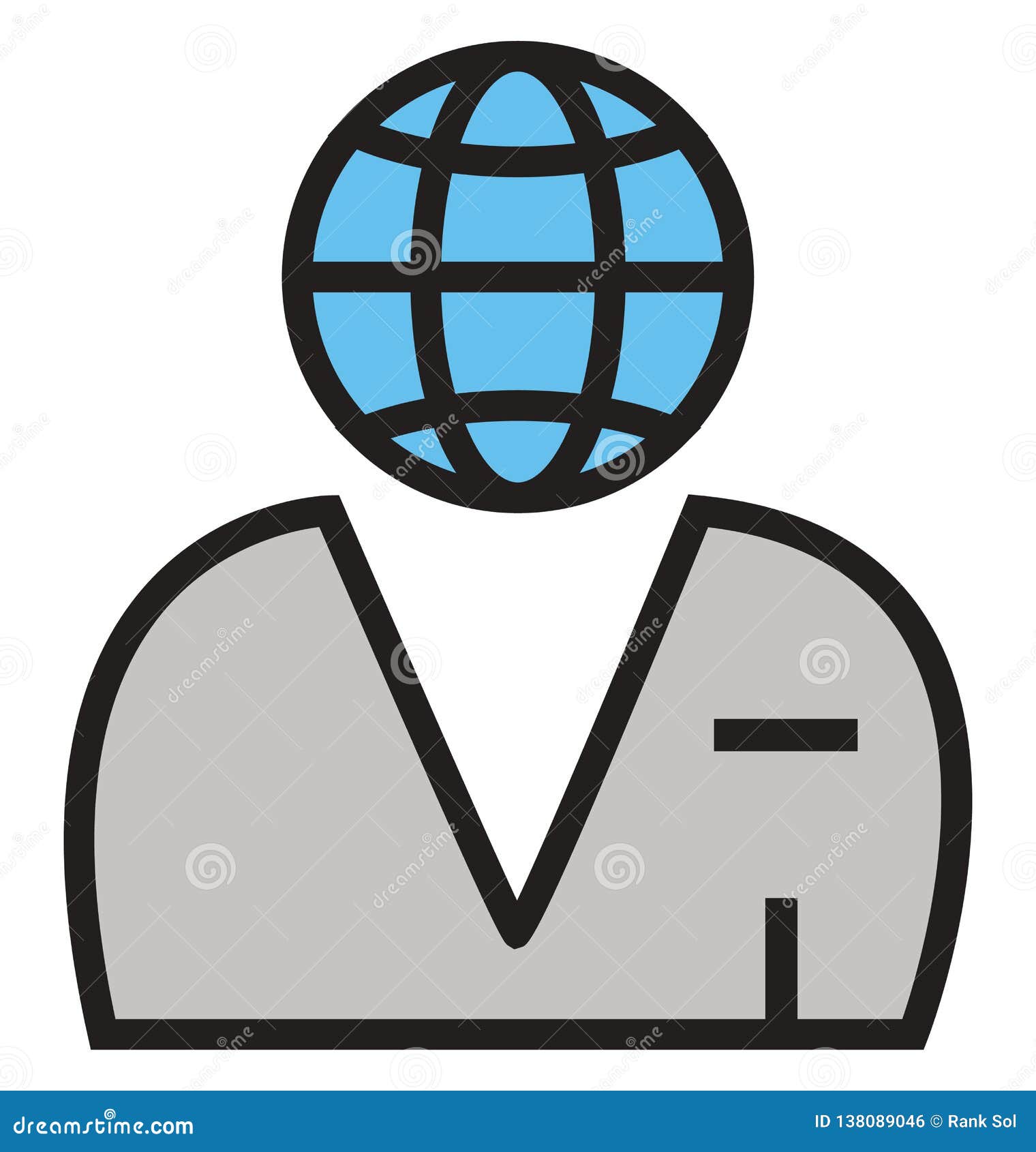 Global Management Isolated Vector Icons that Can Be Easily Modified or ...