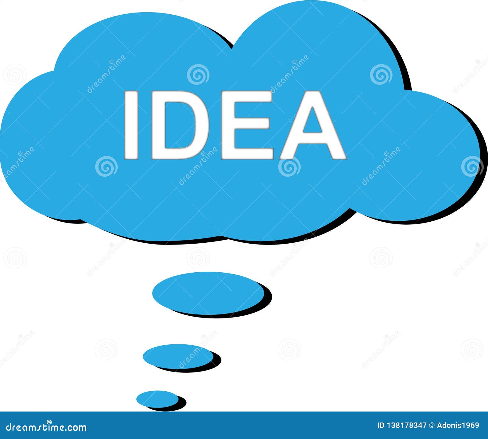 Idea bubble stock illustration. Illustration of background - 138178347