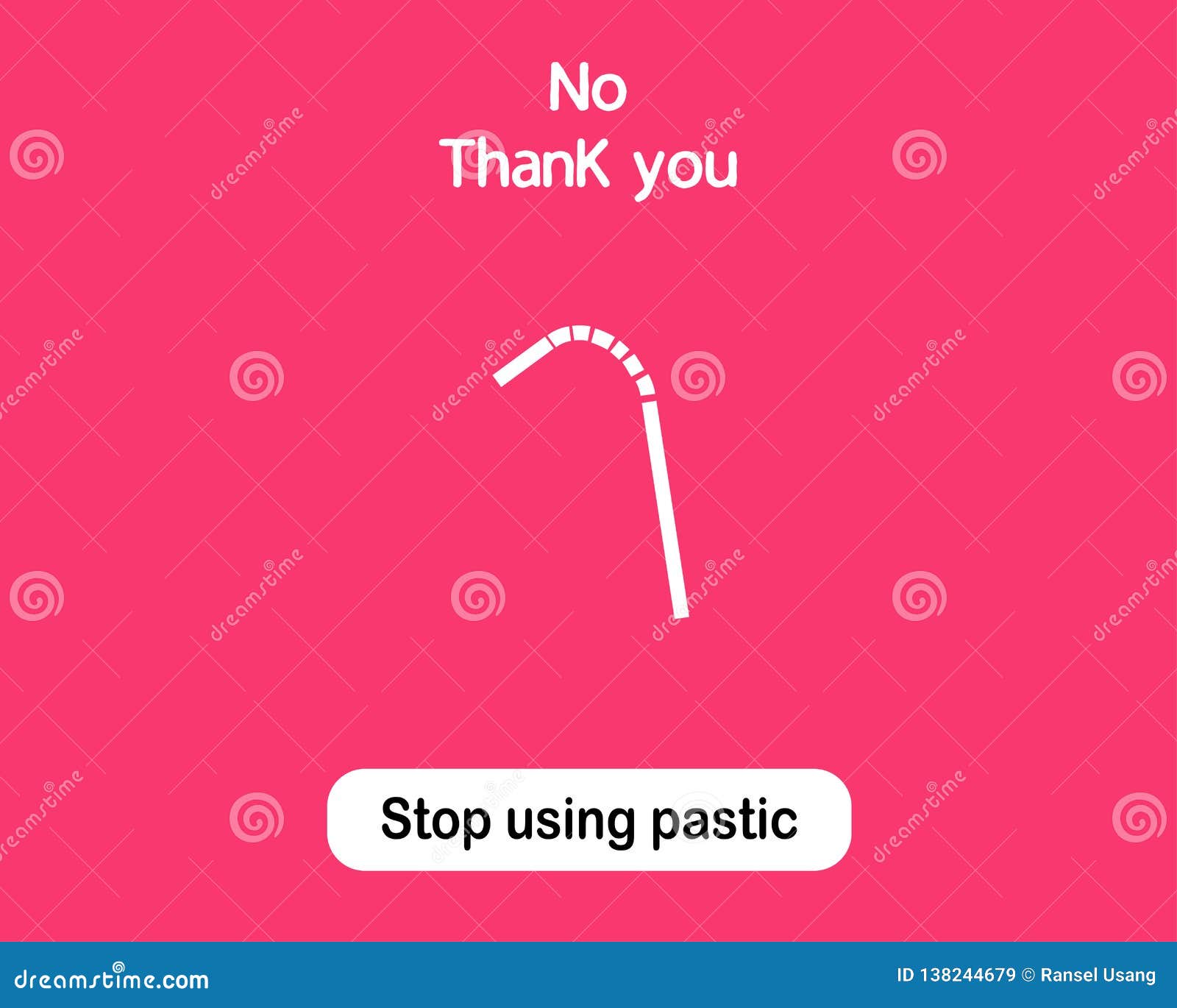 Plastic Straw Vector Icon. Stop Using Plastic Straw. Safe the Earth ...