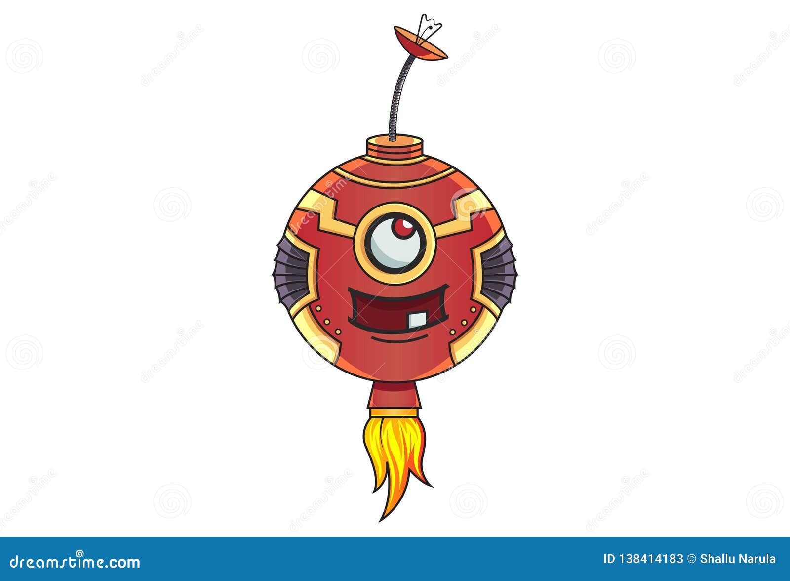 Robot Laughing. Vector Illustration Decorative Design | CartoonDealer ...