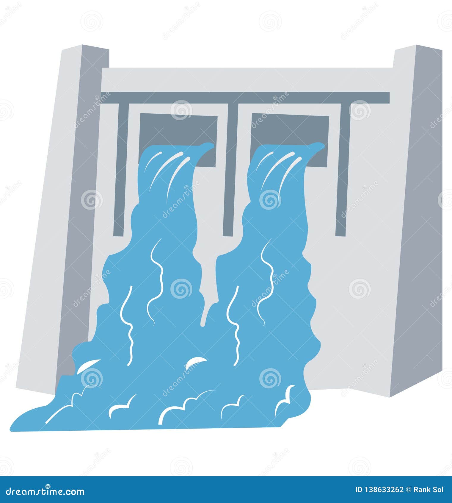 Water Dam Isolated Color Vector Icon that Can Be Easily Modified or ...