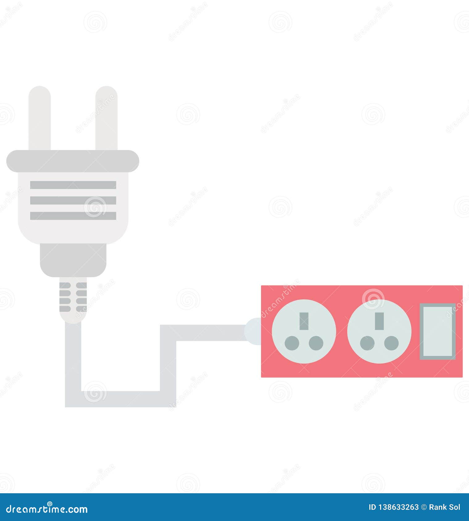 Extension Lead Isolated Color Vector Icon that Can Be Easily Modified ...