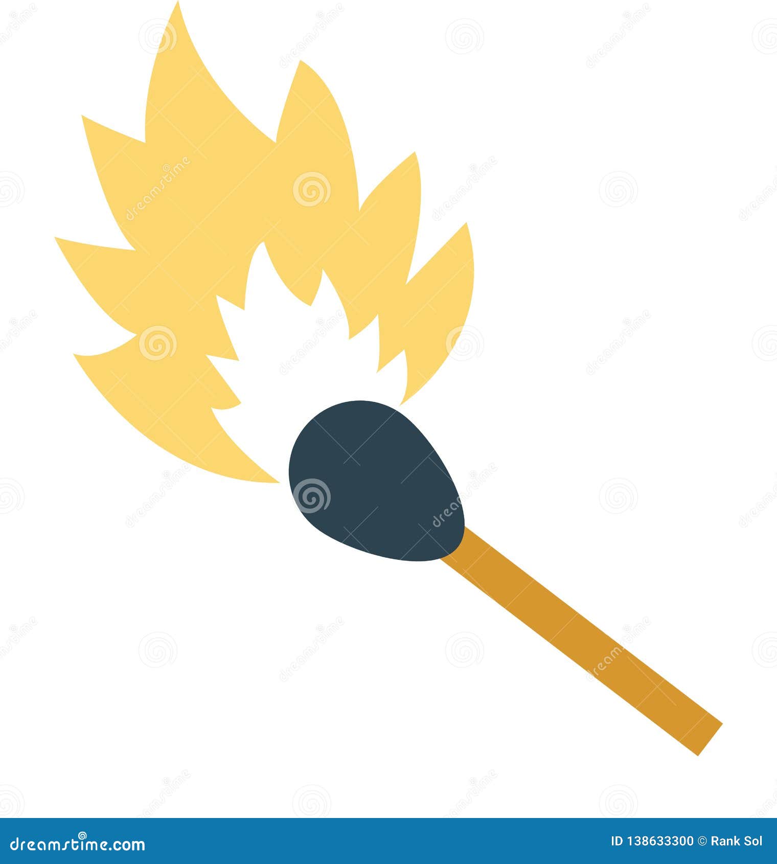 Matchstick Isolated Color Vector Icon that Can Be Easily Modified or ...