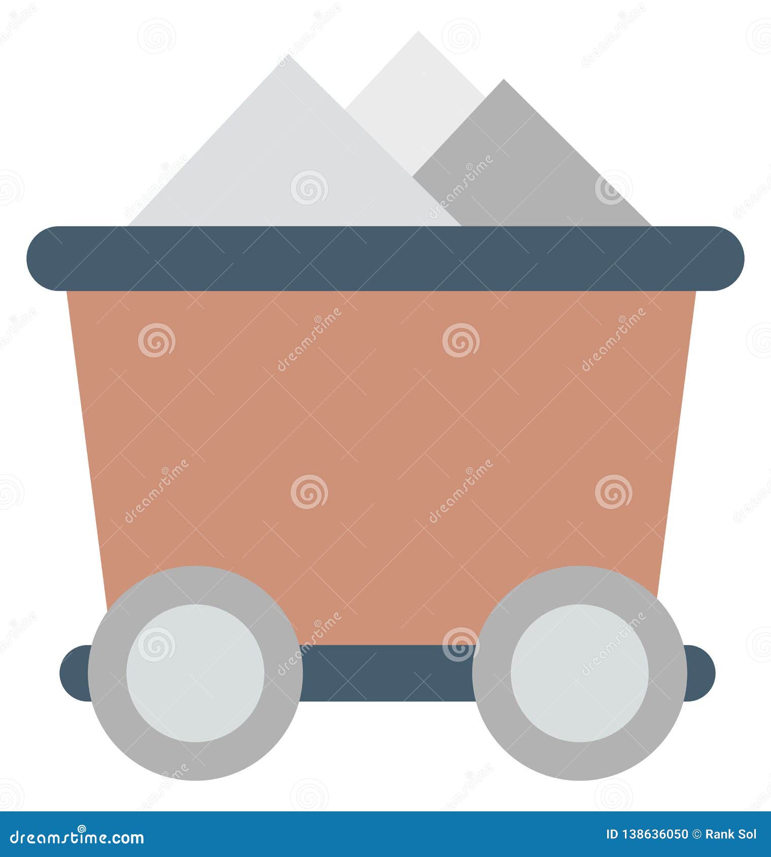 Mine Cart Isolated Color Vector Icon that Can Be Easily Modified or ...
