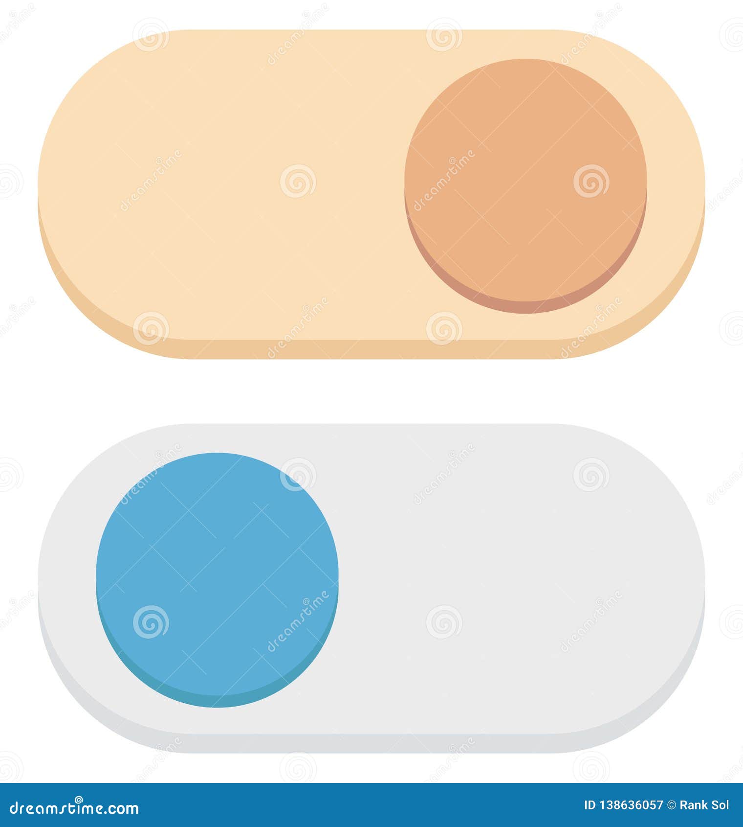 Toggle Switch Isolated Color Vector Icon that Can Be Easily Modified or ...