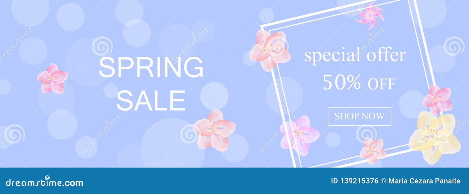 Spring sale banner stock vector. Illustration of marketing - 139215376