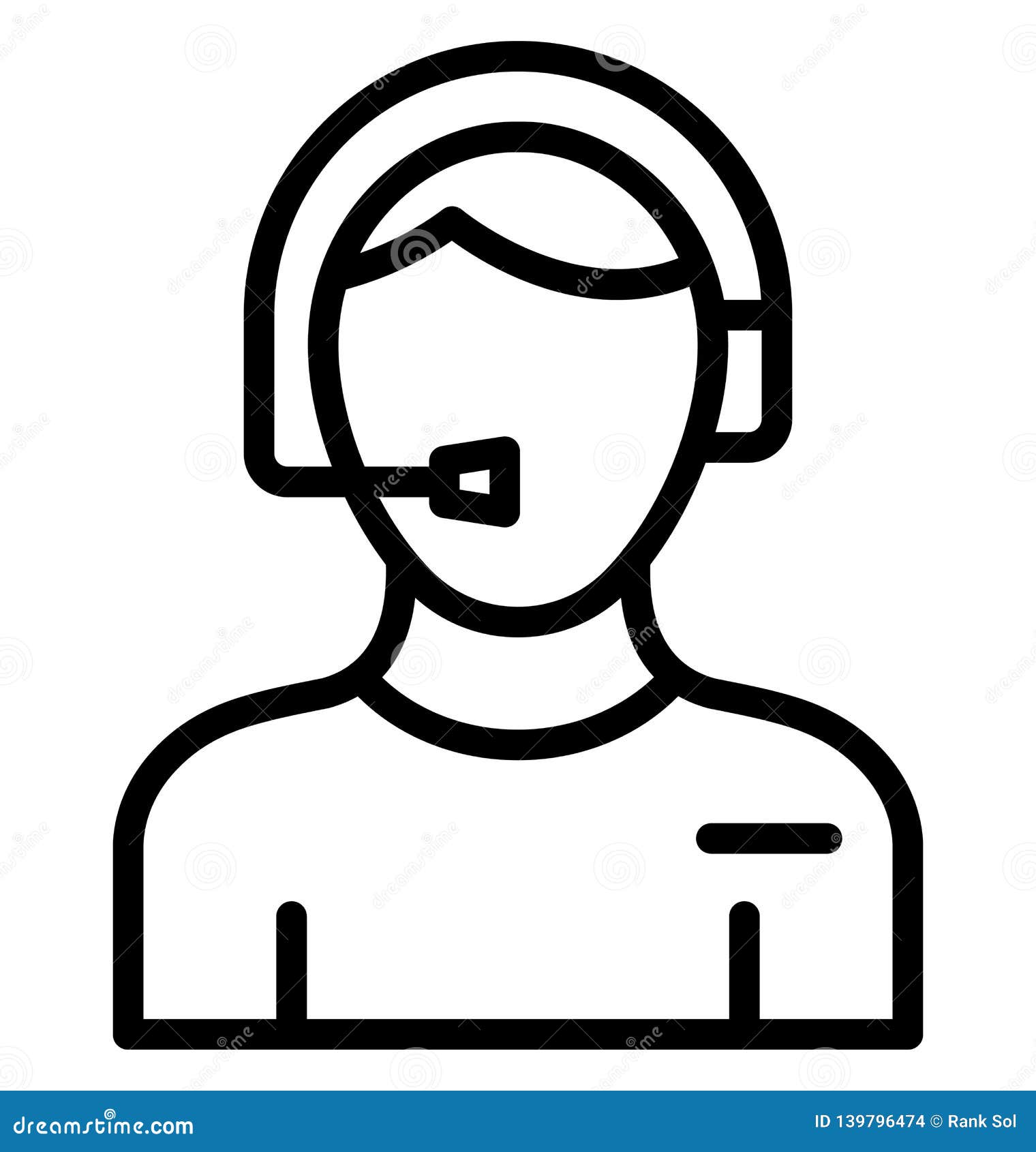 Customer Representative Vector Icon Which Can Easily Modify or Edit ...