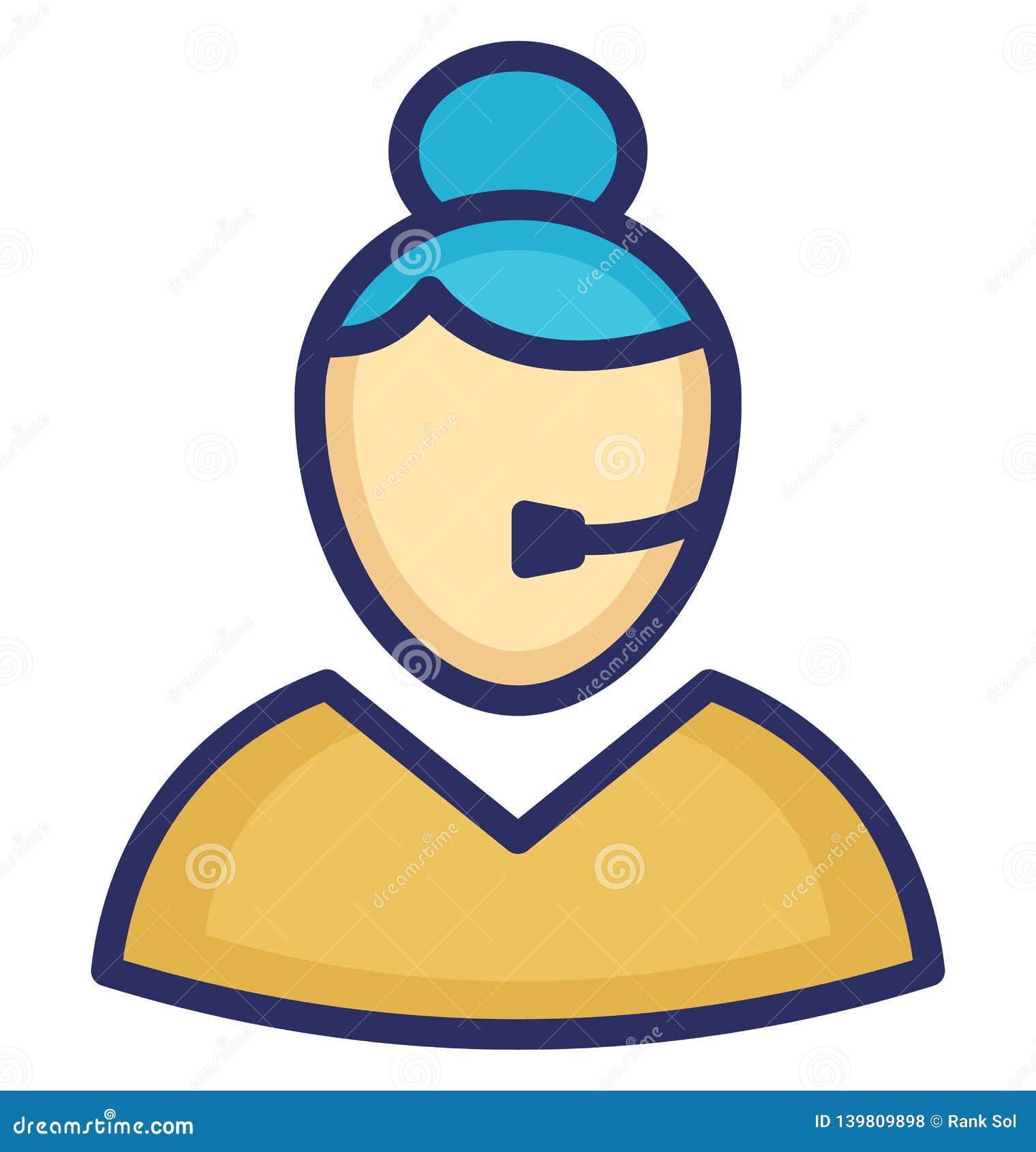 Customer Representative Vector Icon Which Can Easily Modify or Edit ...