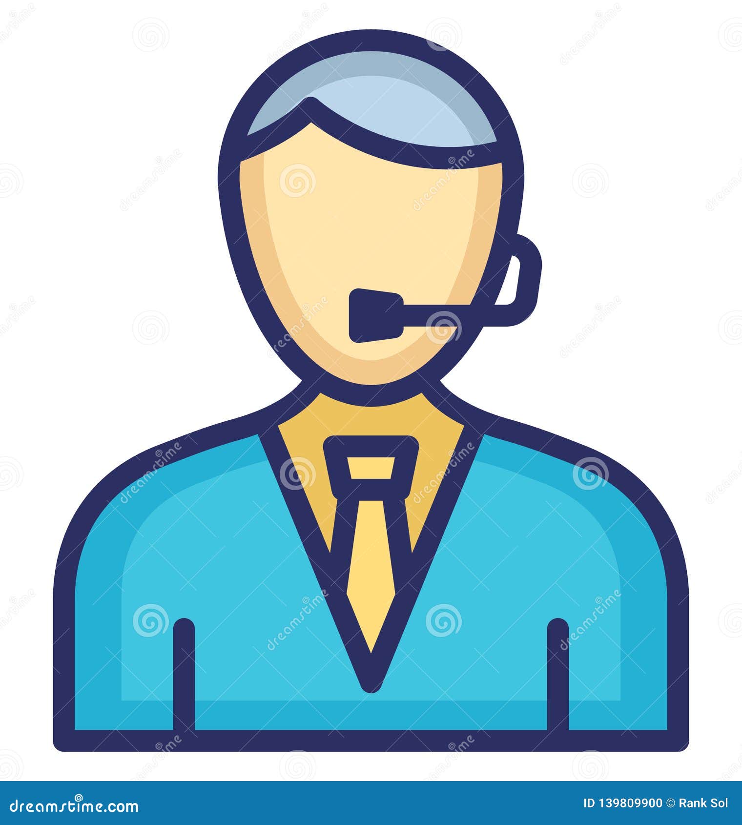 Customer Representative Vector Icon Which Can Easily Modify or Edit ...