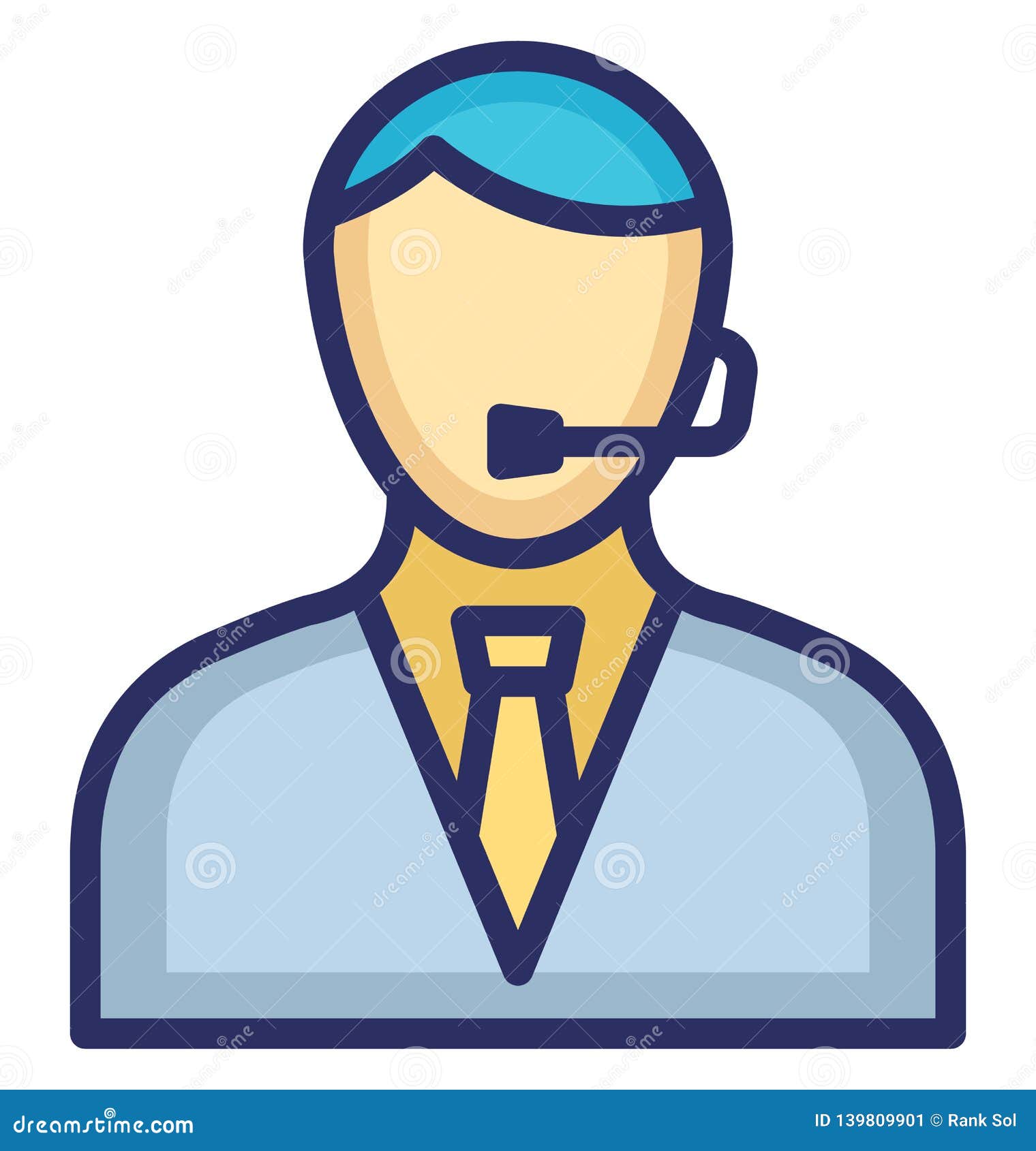 Customer Representative Vector Icon Which Can Easily Modify or Edit ...