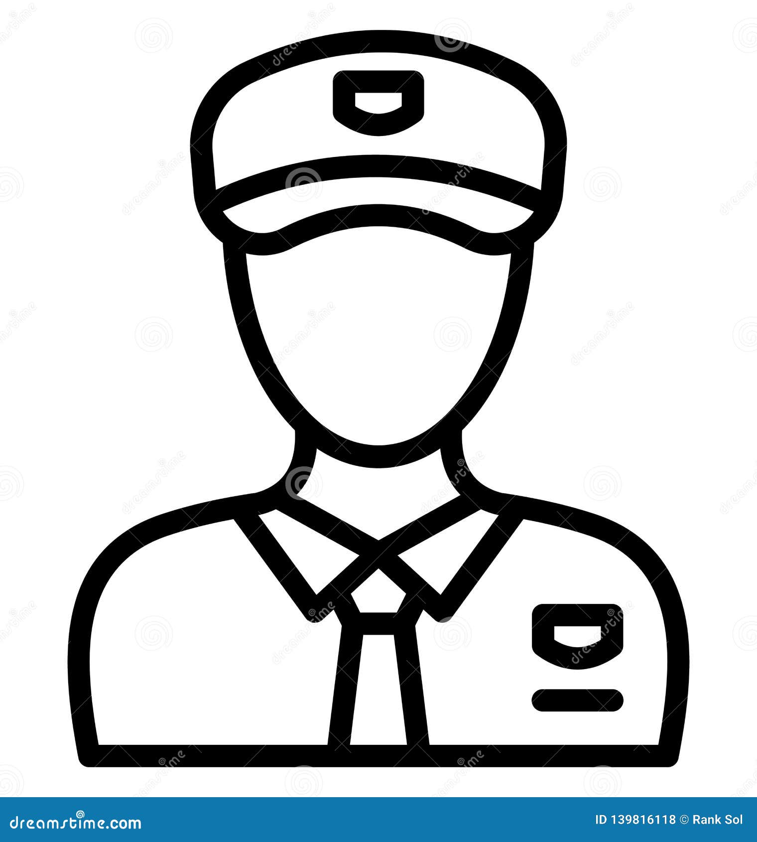 Sergeant Vector Icon Which Can Easily Modify or Edit Stock Vector ...