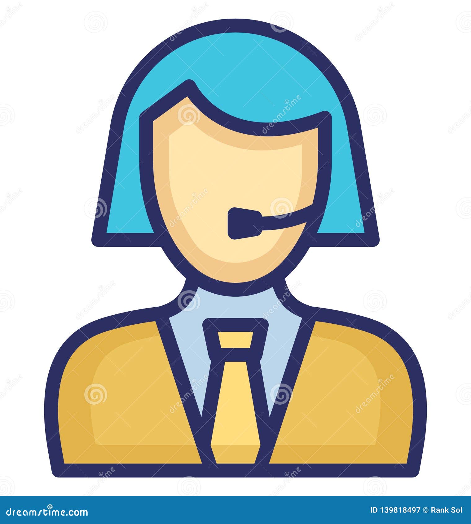 Customer Representative Vector Icon Which Can Easily Modify or Edit ...