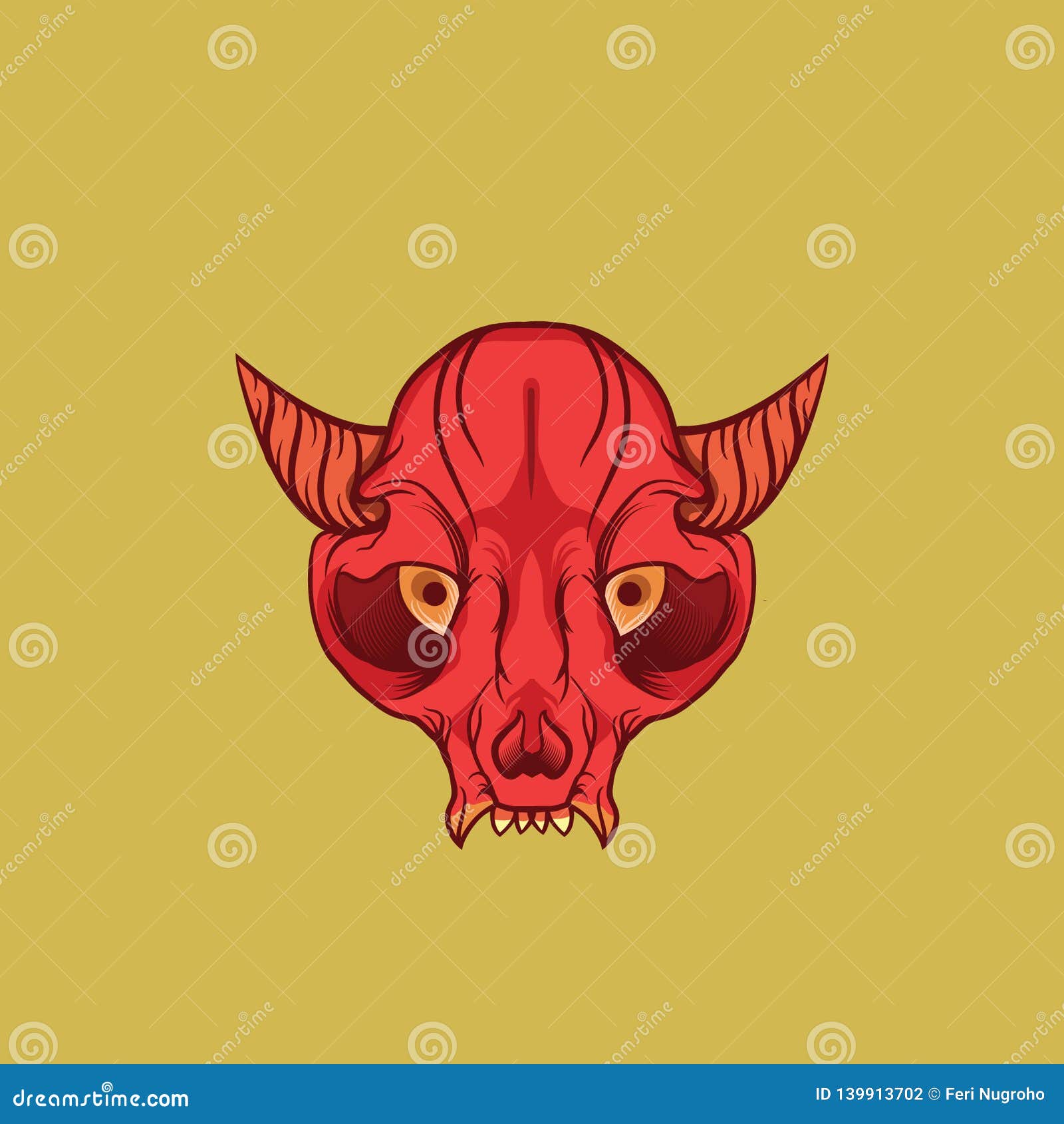 Simple Skull mask stock illustration. Illustration of aztec - 139913702