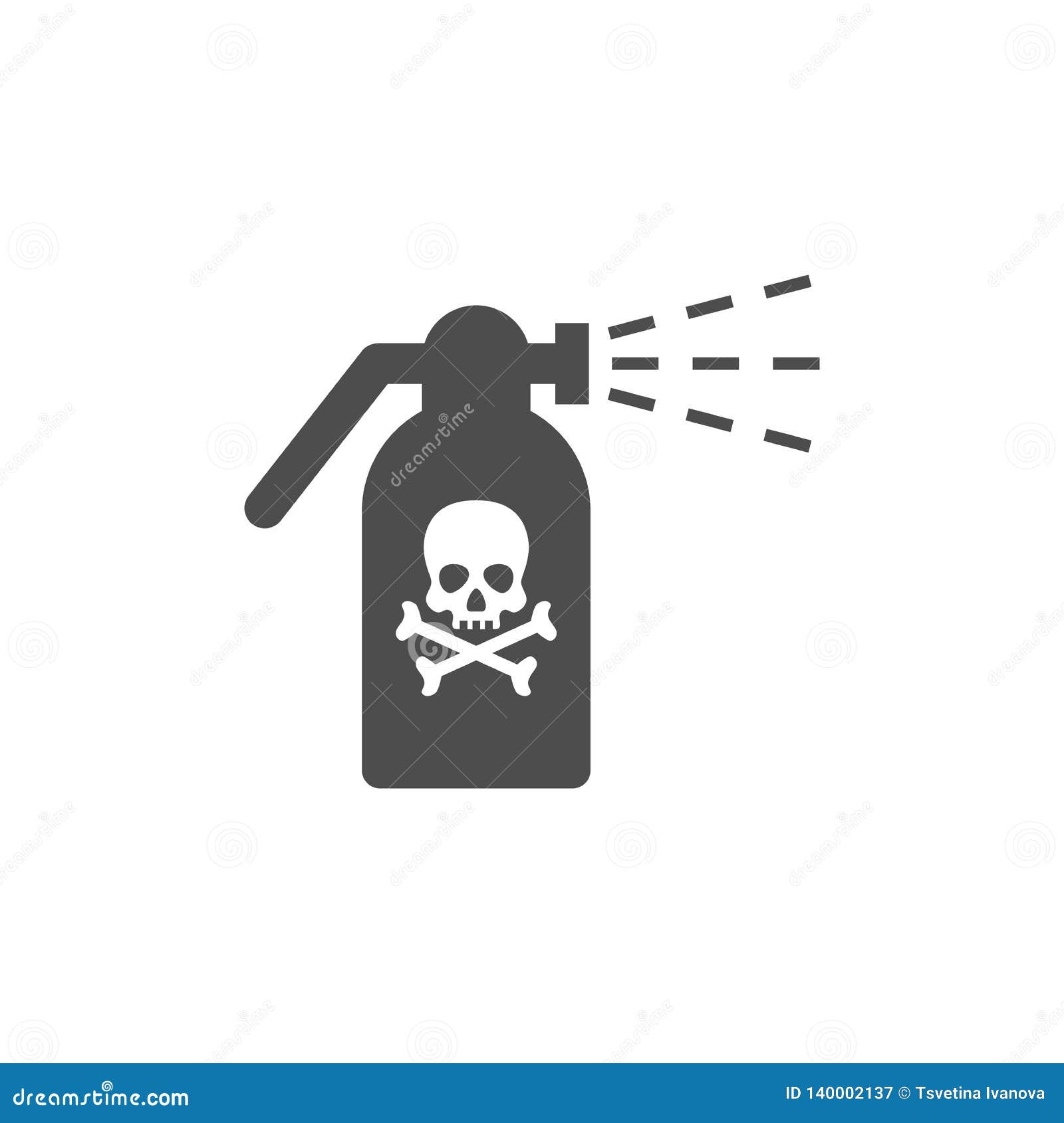 Sprayer With Poison. Dangerous Poisonous Liquid From Insects. Cartoon ...