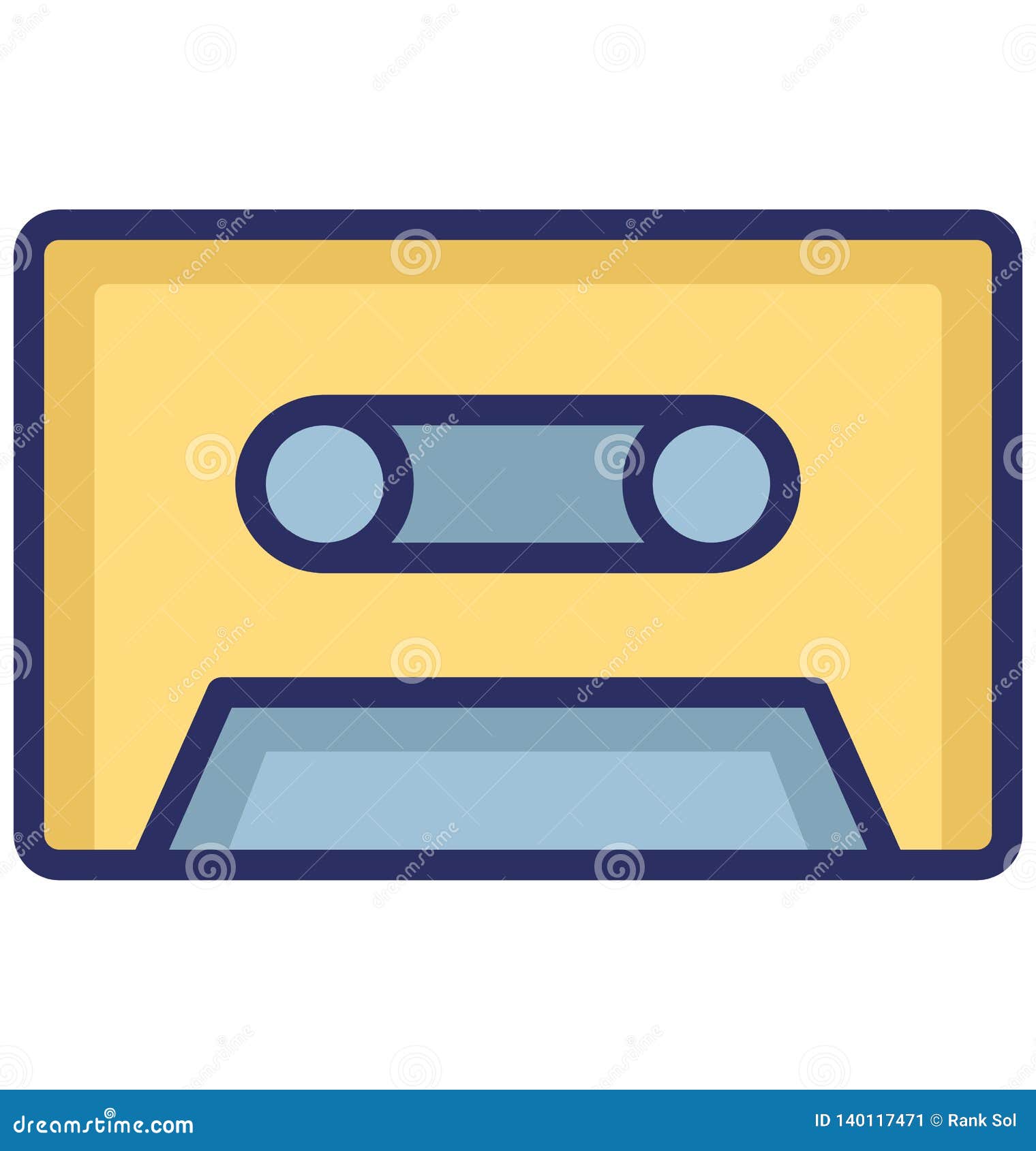 Audio Tape Vector Icon Which Can Be Easily Modified or Edit Audio Tape ...