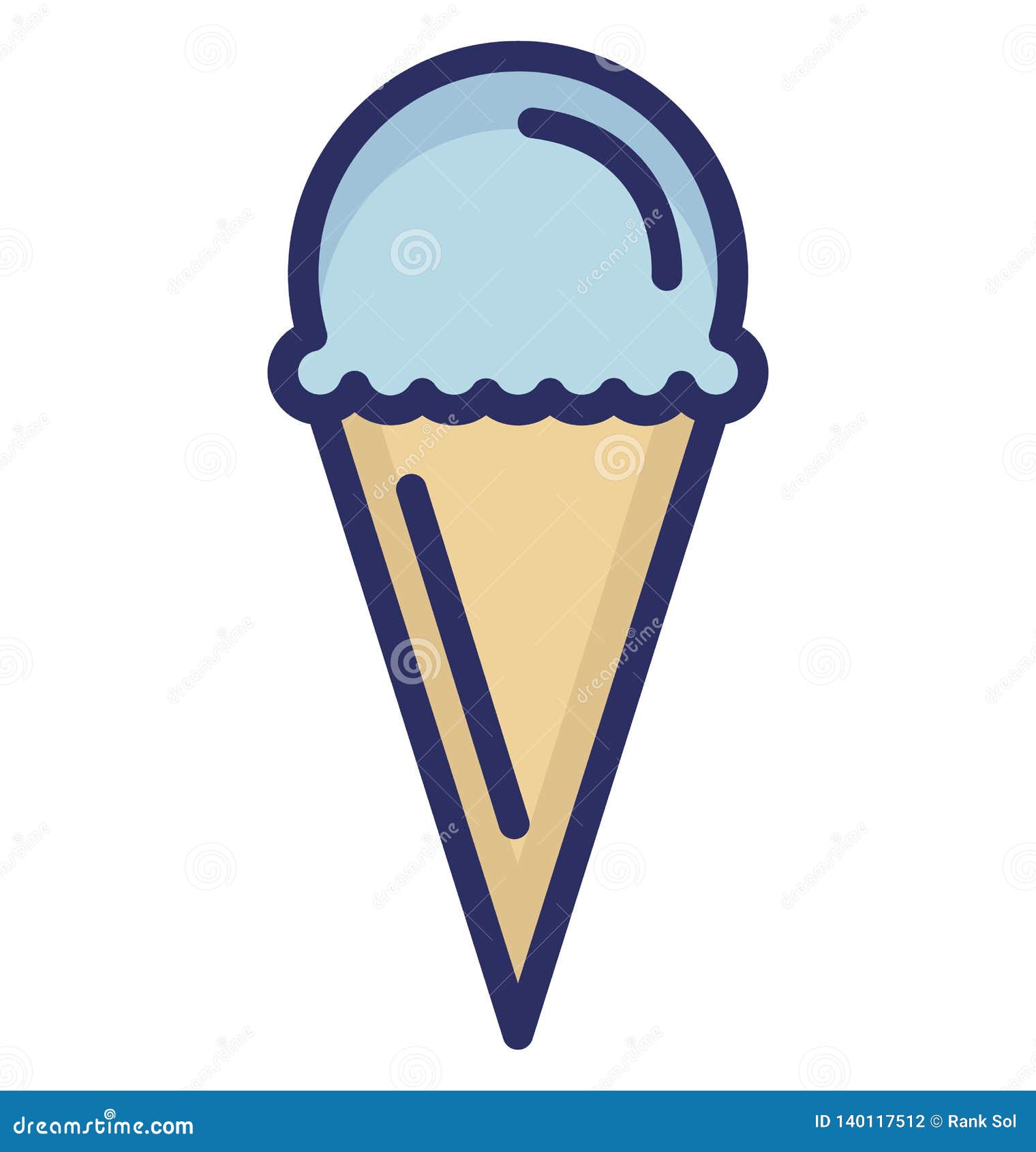 Cake Cone Vector Icon Which Can Be Easily Modified or Edit Stock Vector ...
