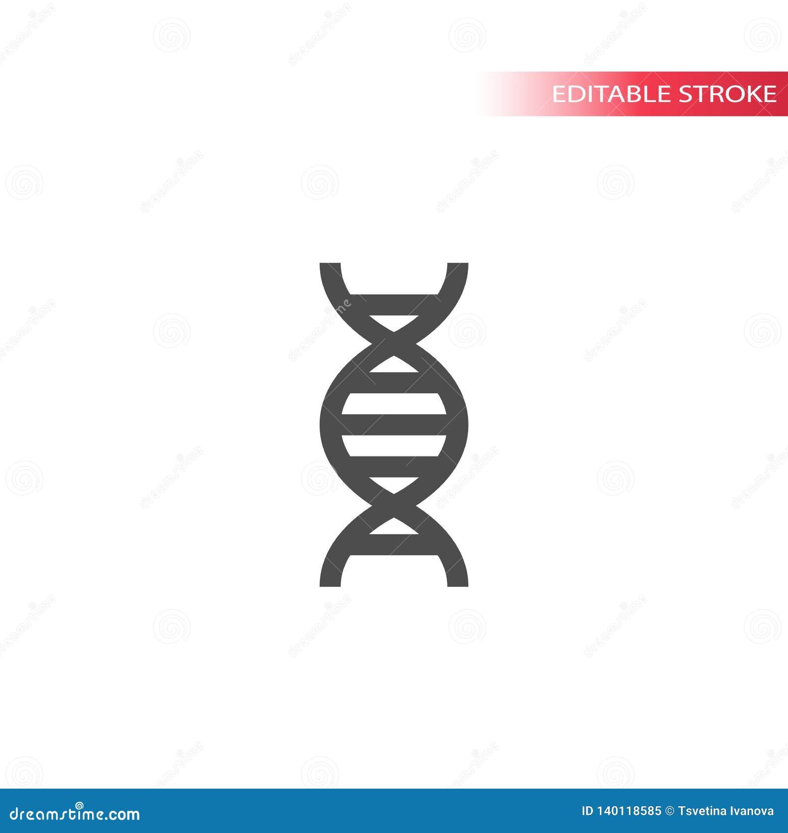 Dna Symbol Simple Black Vector Icon. Stock Vector - Illustration of ...
