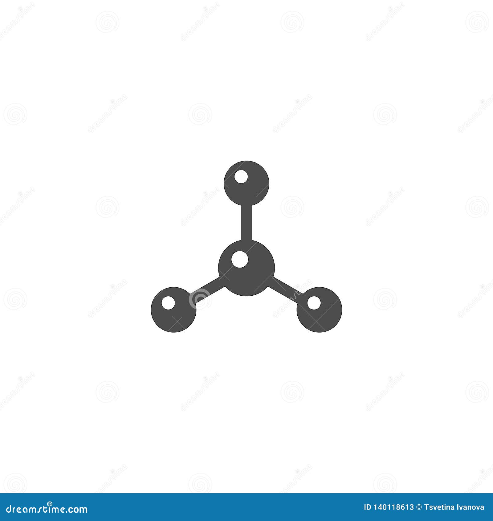Molecule Symbol Simple Black Vector Icon. Stock Vector - Illustration ...