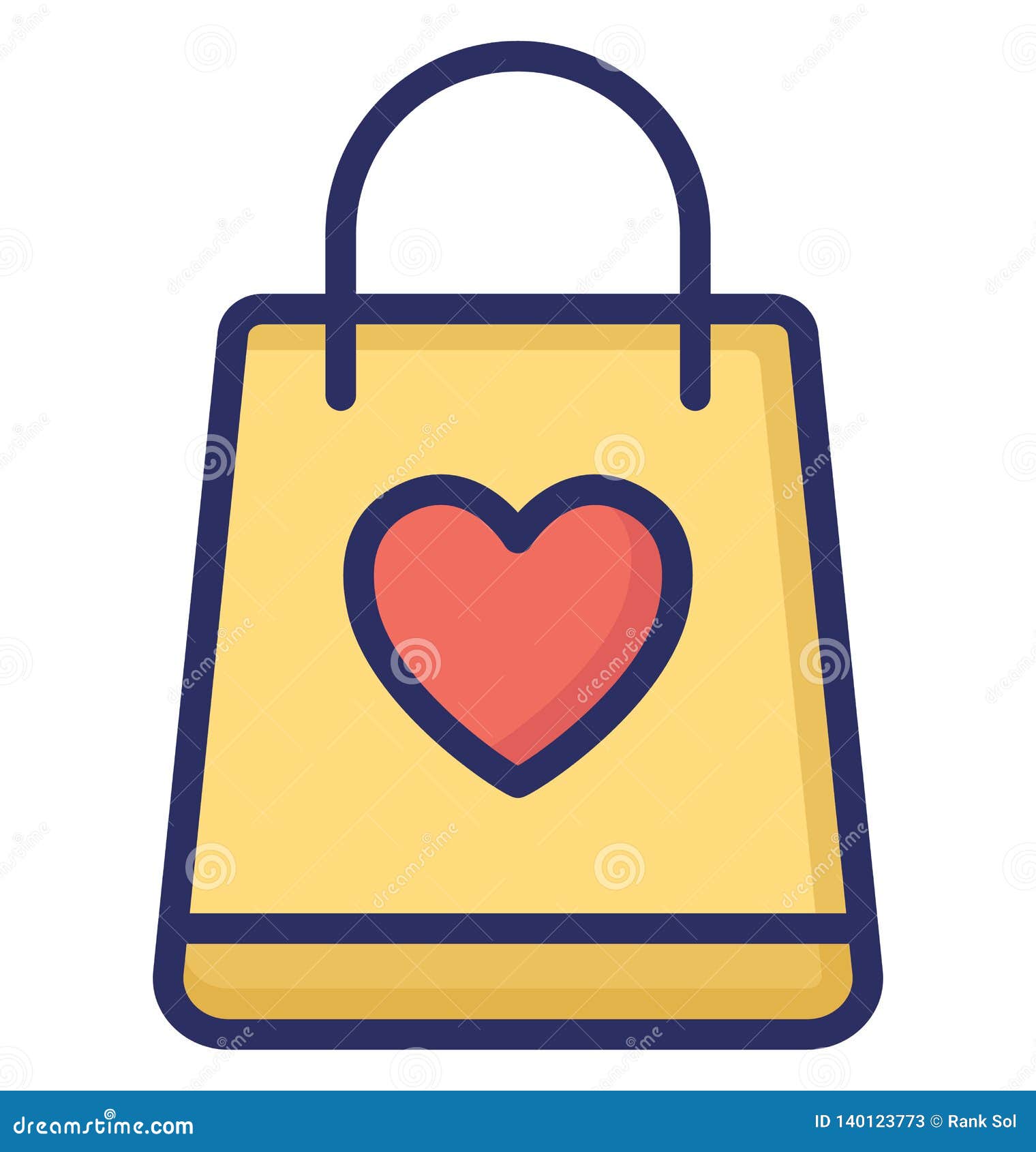 Heart Bag Vector Icon Which Can Be Easily Modified or Edit Stock Vector ...