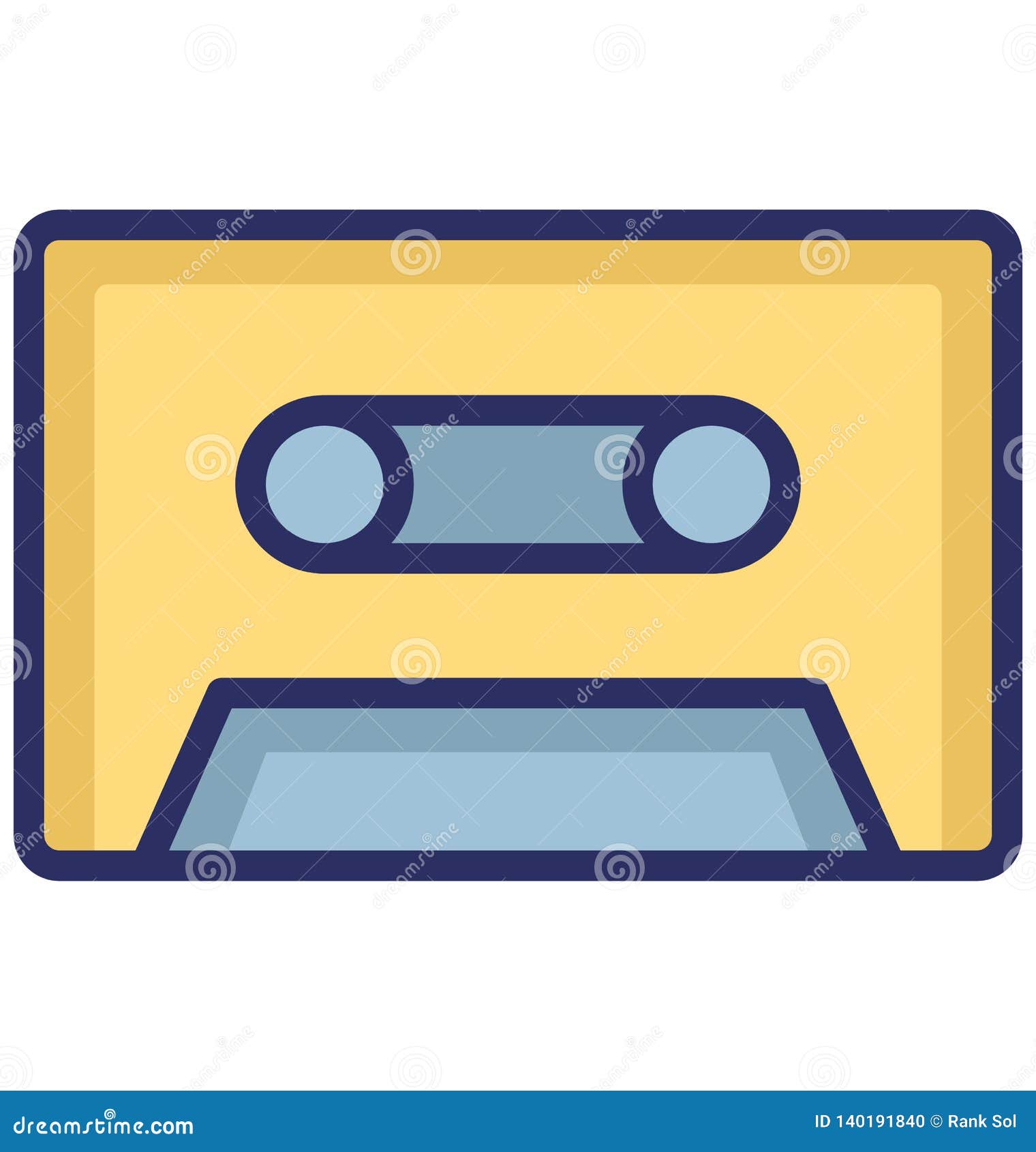 Audio Tape Vector Icon Which Can Be Easily Modified or Edit Stock ...