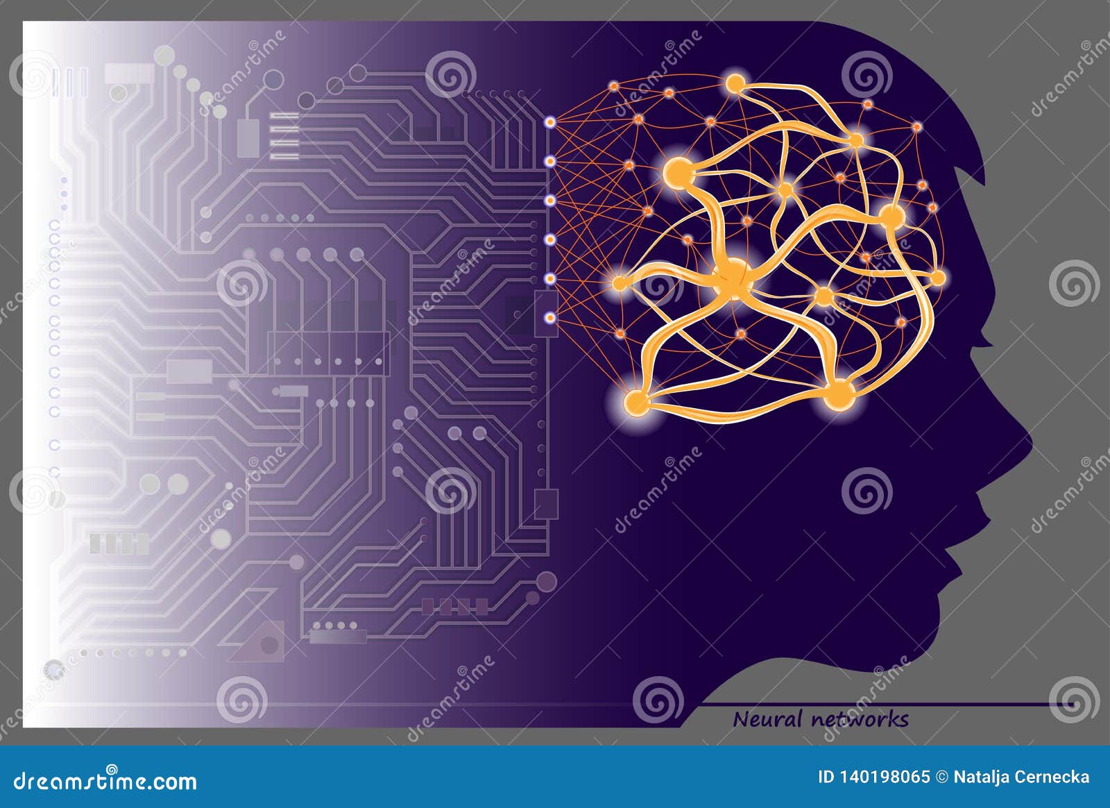 Women Silhouette with Neuron Waves in Brain for Scientific Research ...