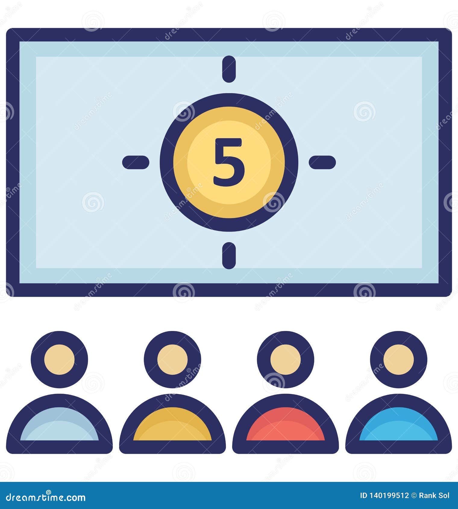 Audience Vector Icon Which Can Be Easily Modified or Edit Stock Vector ...