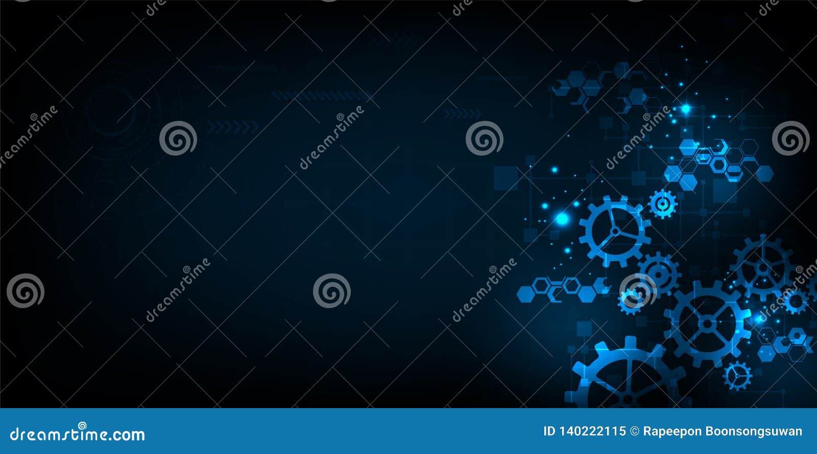 Vector Background Technology in the Concept of Mechanical. Stock Vector ...