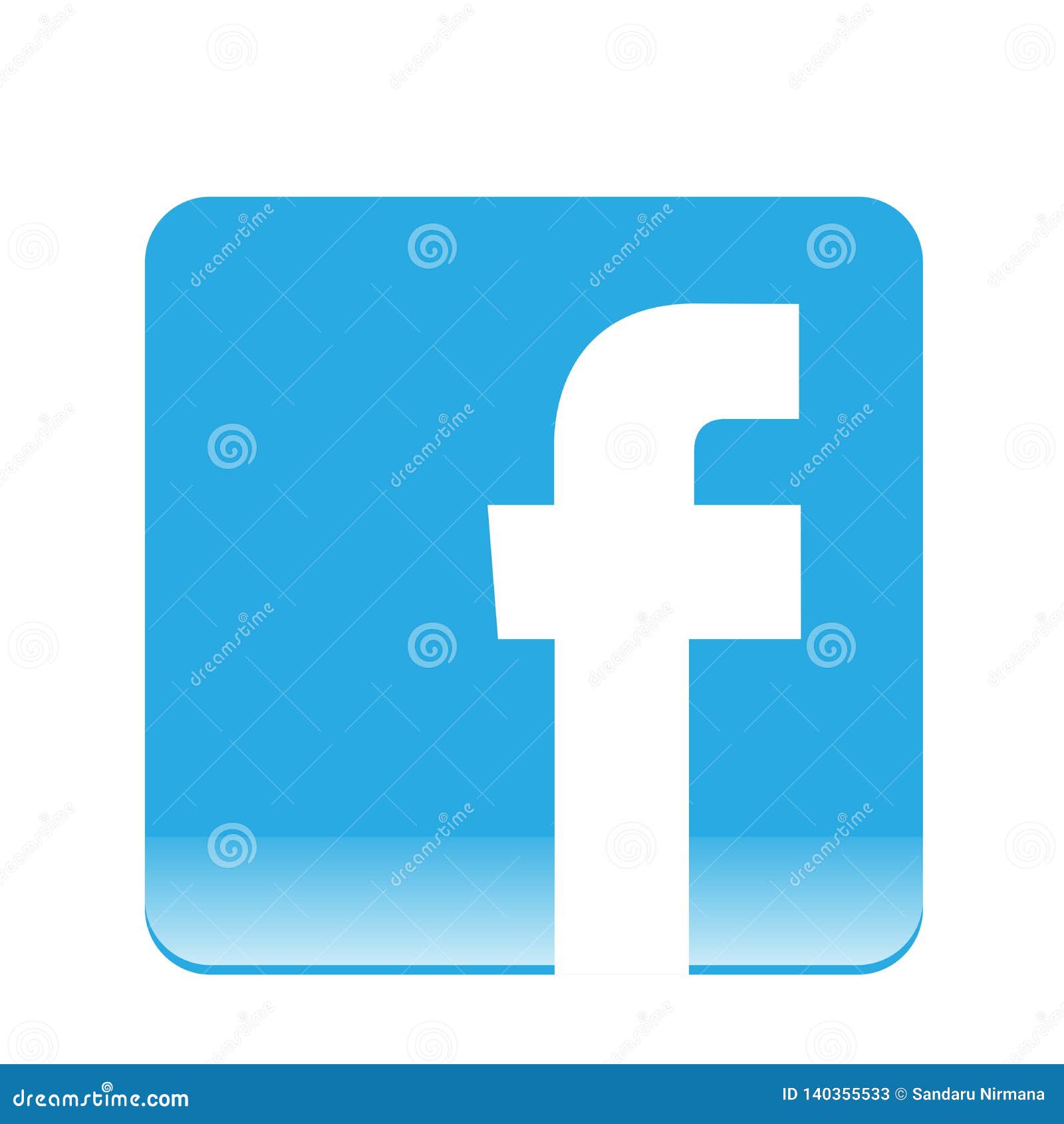 Facebook Logo Icon Vector Illustrations on White Background Editorial ...