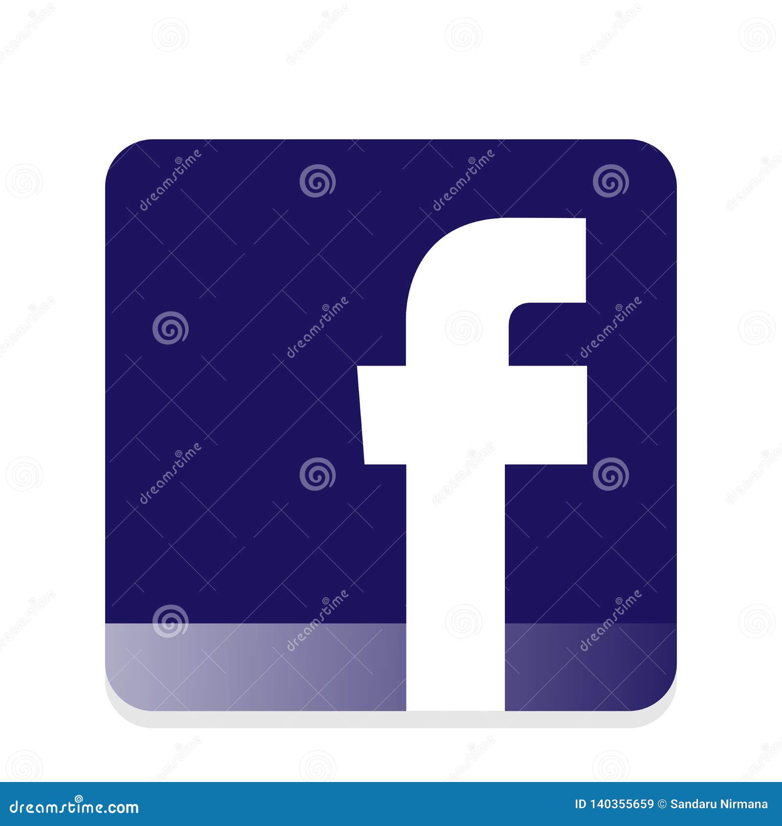 Facebook Logo Icon Vector Illustrations on White Background Editorial ...