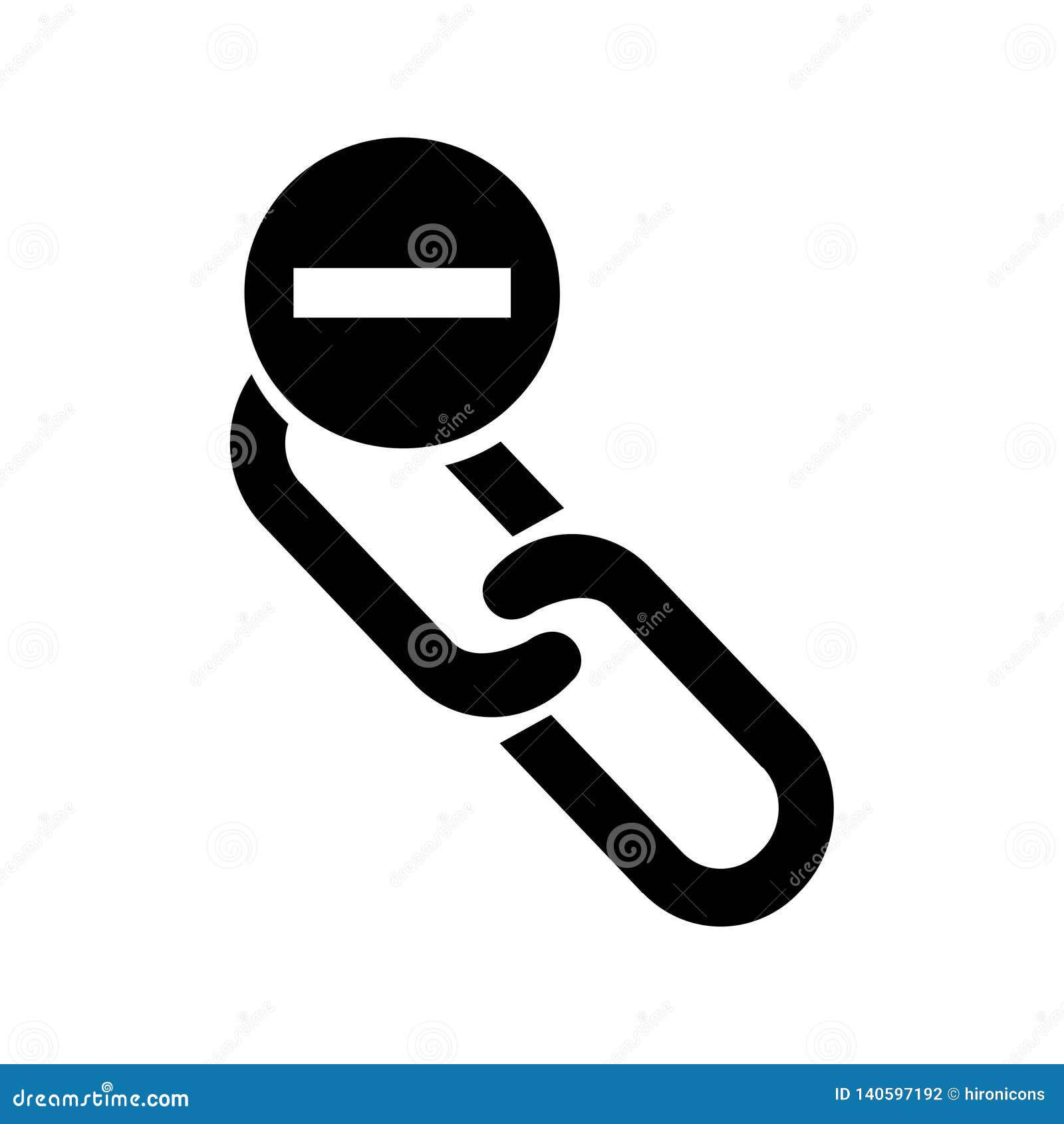 Chain Break Icon/Broken Chain/Remove Link Stock Vector - Illustration ...