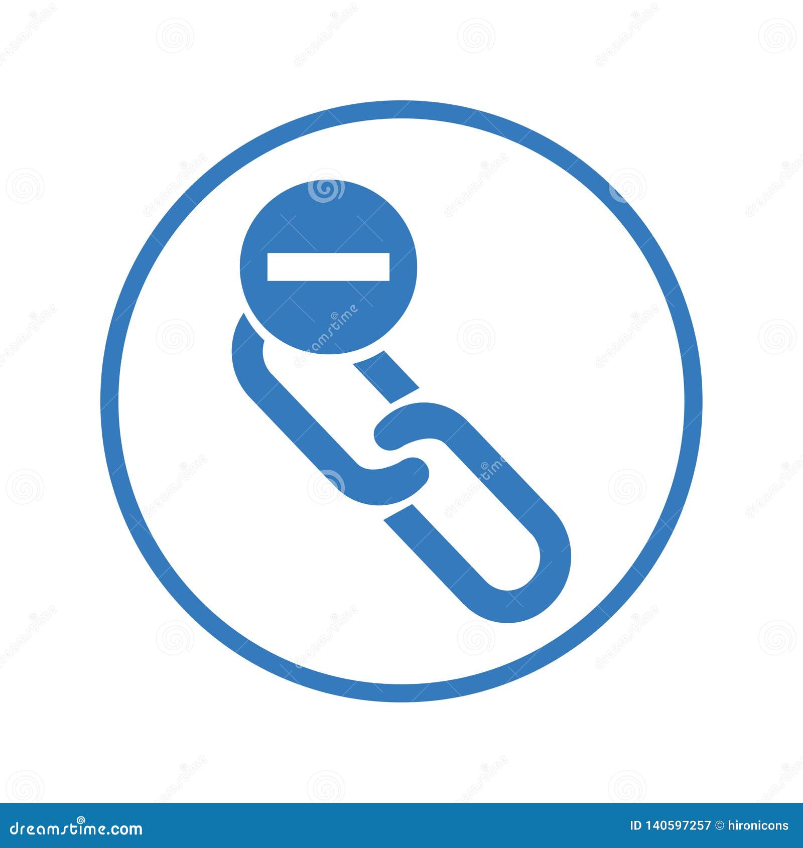 Chain Break Icon/Broken Chain/Remove Link Stock Illustration ...