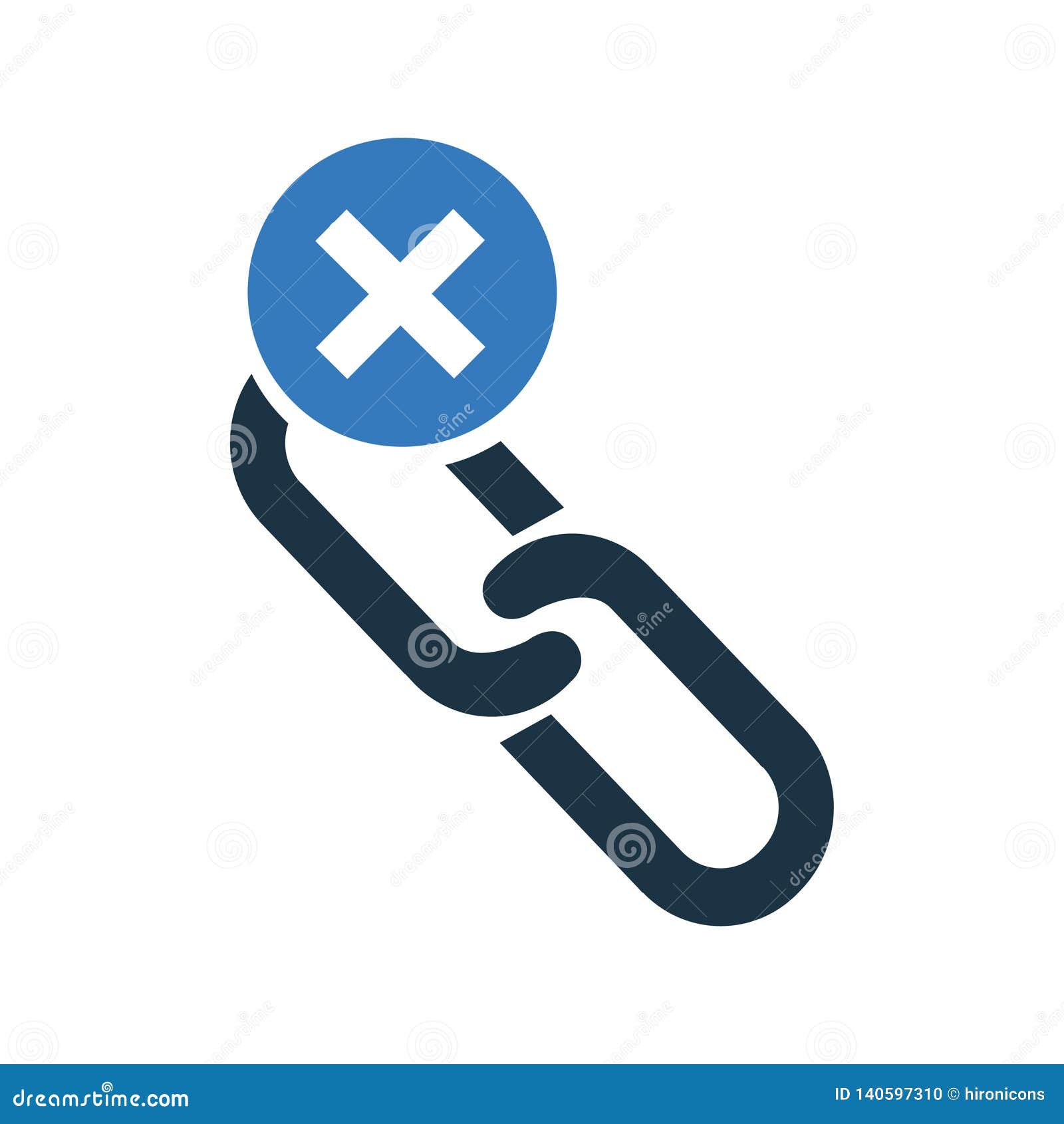 Chain Break Icon/Broken Chain/Remove Link Stock Vector - Illustration ...
