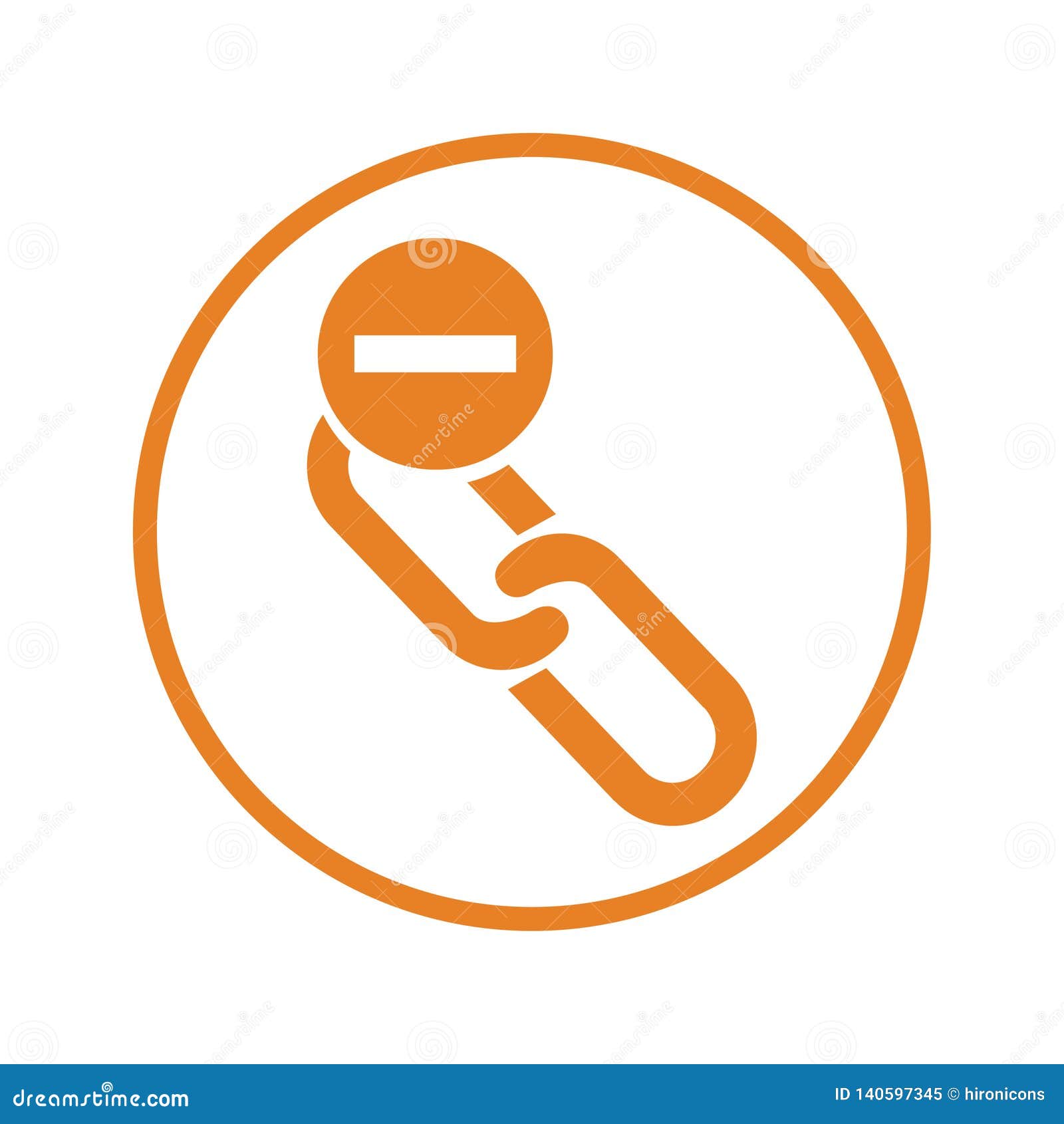 Chain Break Icon/Broken Chain/Remove Link Stock Illustration ...