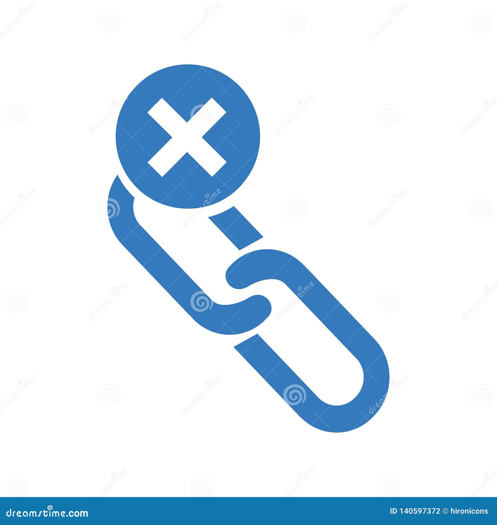 Chain Break Icon/Broken Chain/Remove Link Stock Illustration ...