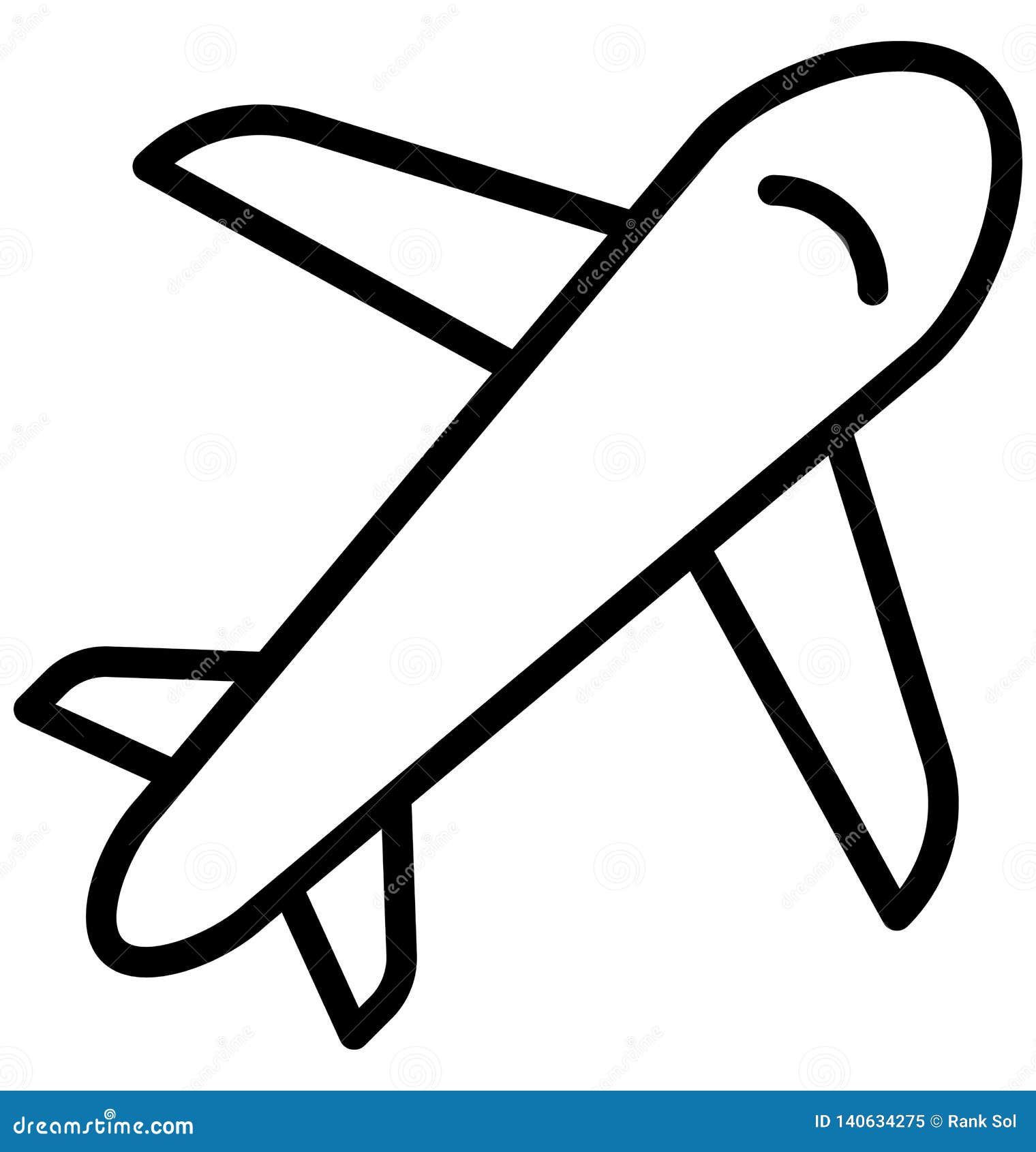 Airplane Vector Icon Which Can Be Easily Modified or Edit in Any Color ...