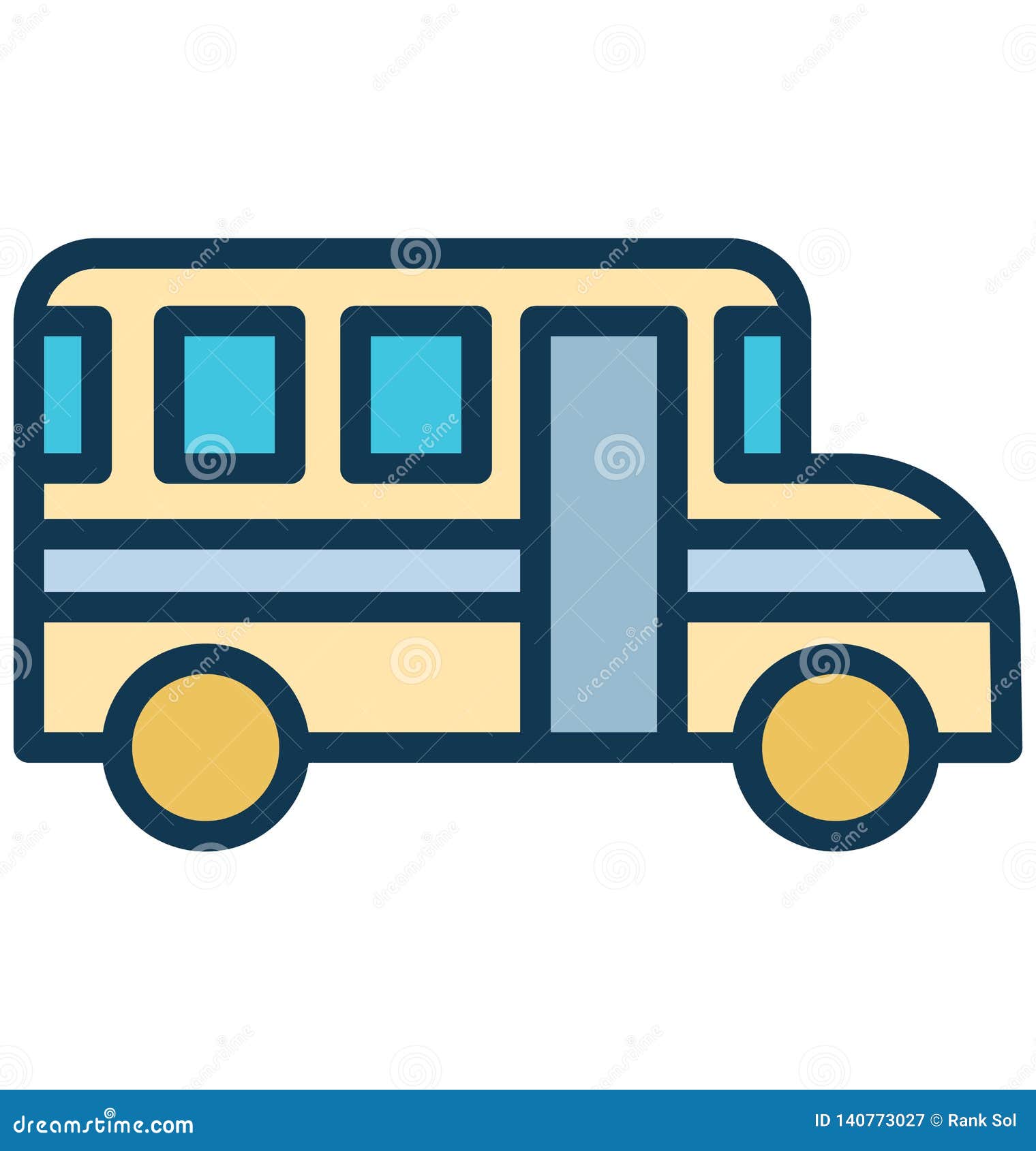 Autobus Vector Icon Which Can Be Easily Modified or Edit in Any Color ...
