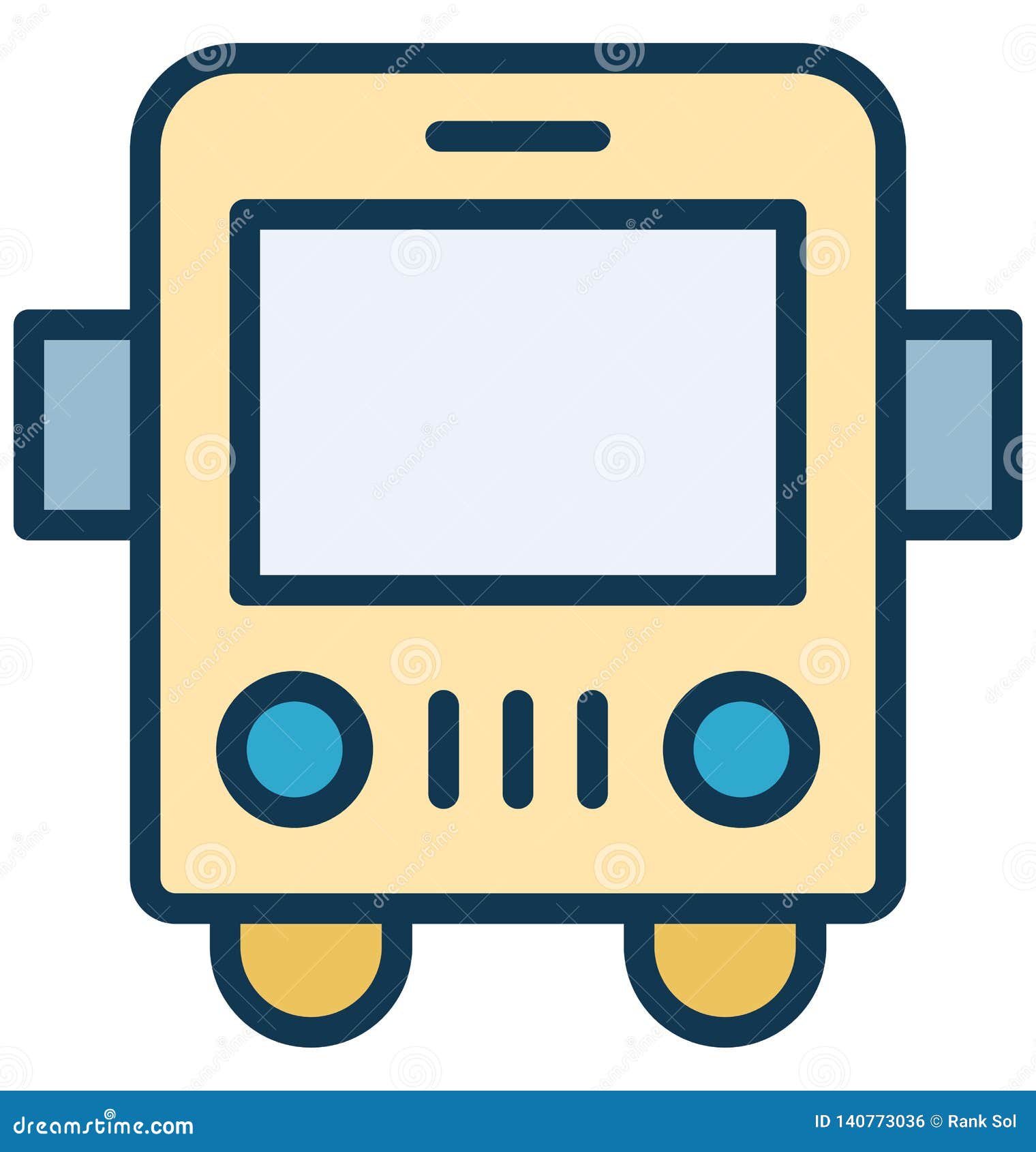 Bus Vector Icon Which Can Be Easily Modified or Edit in Any Color Stock ...