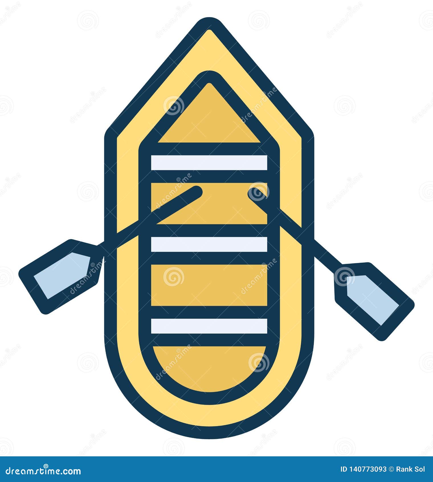 Canoe Vector Icon Which Can Be Easily Modified or Edit in Any Color ...