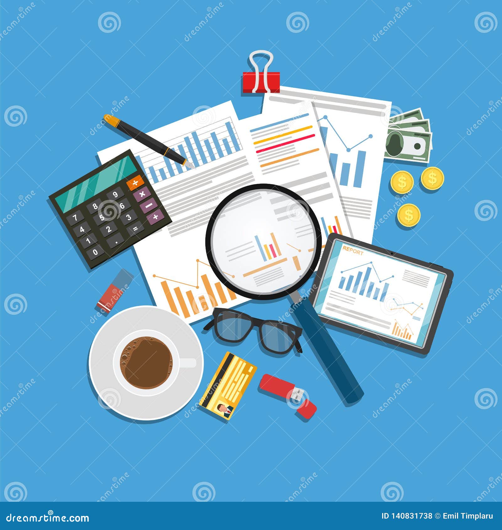 Auditing Concept Vector Design Illustration Stock Vector - Illustration ...