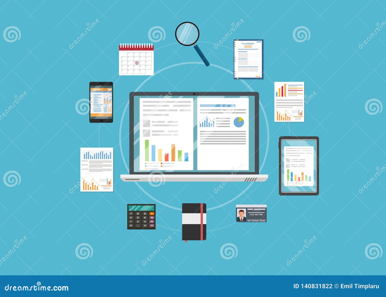 Auditing Concept Vector Design Illustration Stock Vector - Illustration ...