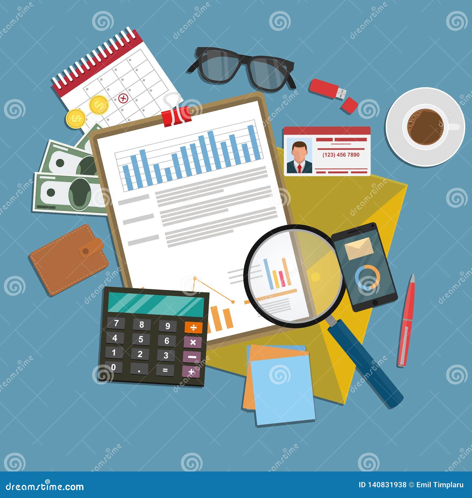 Auditing Concept Vector Design Illustration Stock Vector - Illustration ...
