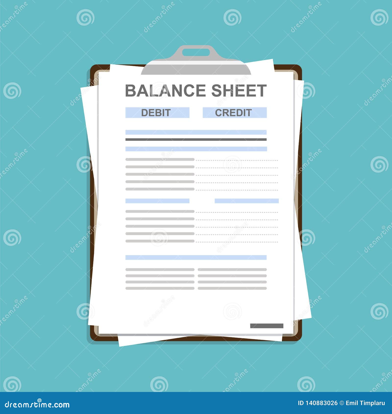 Isolated Balance Sheet Vector Design Stock Vector - Illustration of ...