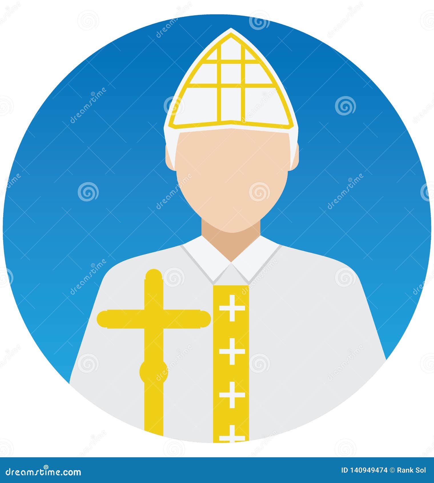 Priest Vector Illustration Icon Which Can Easily Modify or Edit Stock ...