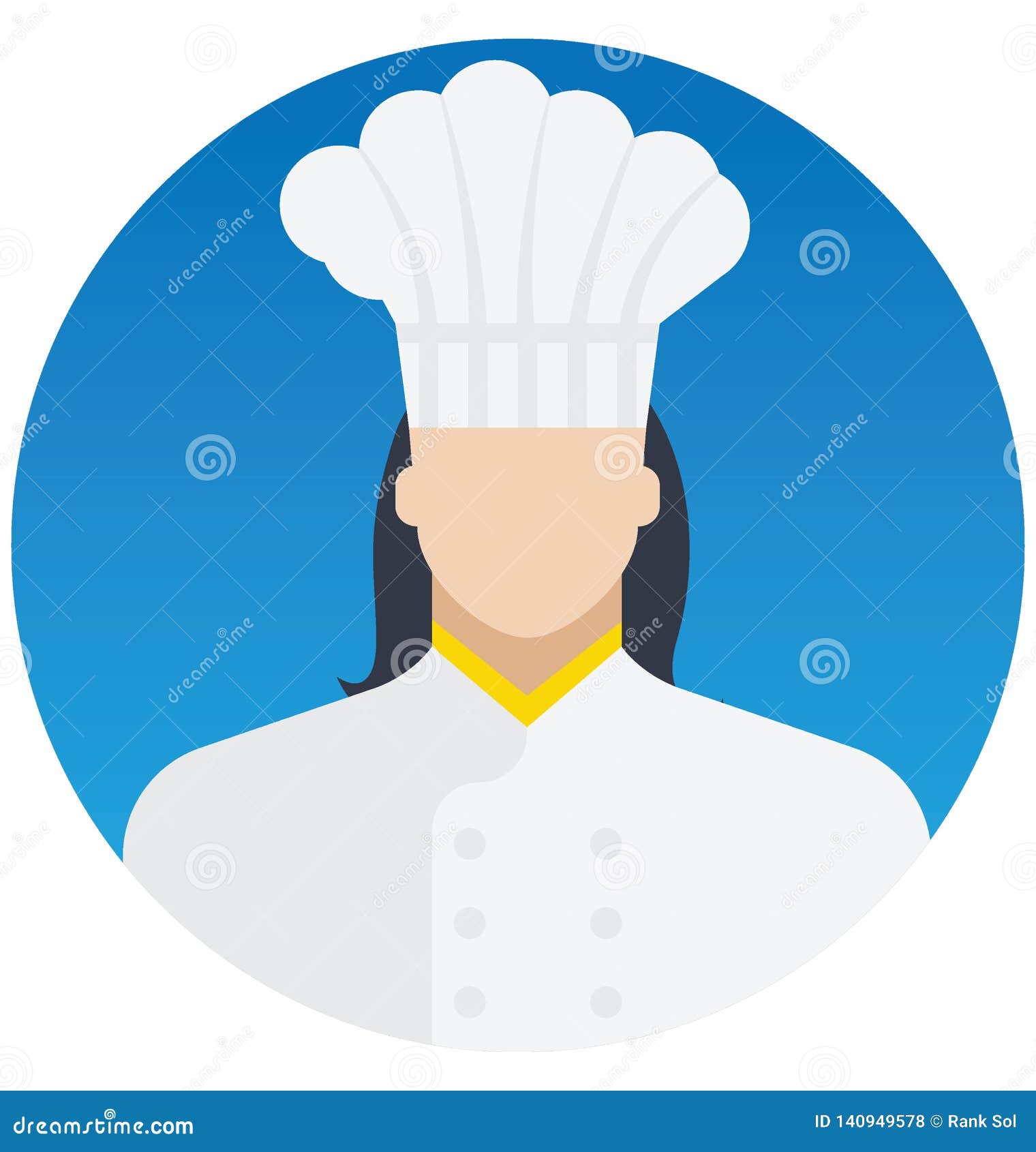 Female Chef Vector Illustration Icon Which Can Easily Modify or Edit ...