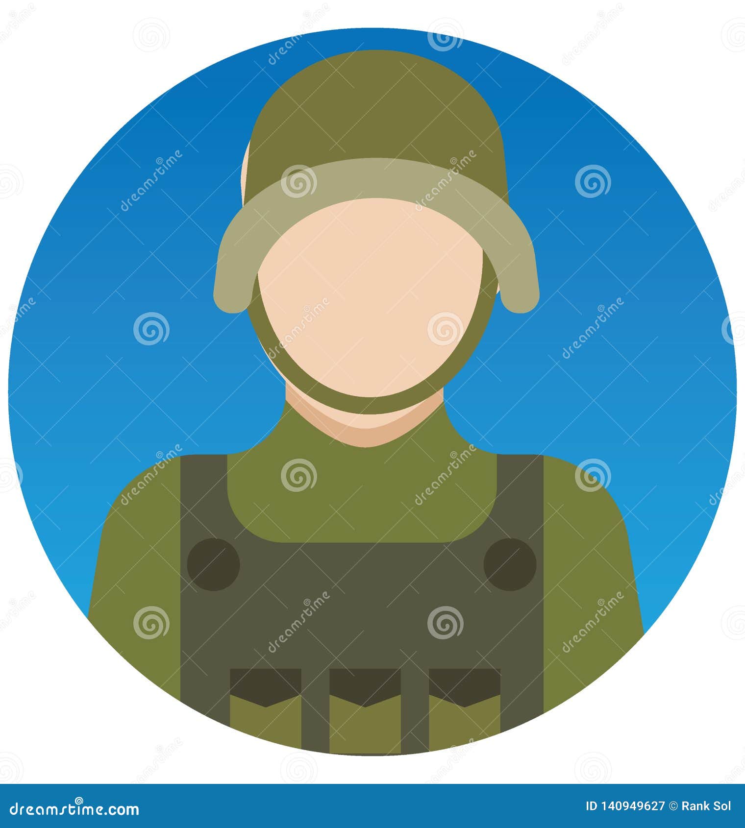 Soldier Vector Illustration Icon Which Can Easily Modify or Edit Stock ...