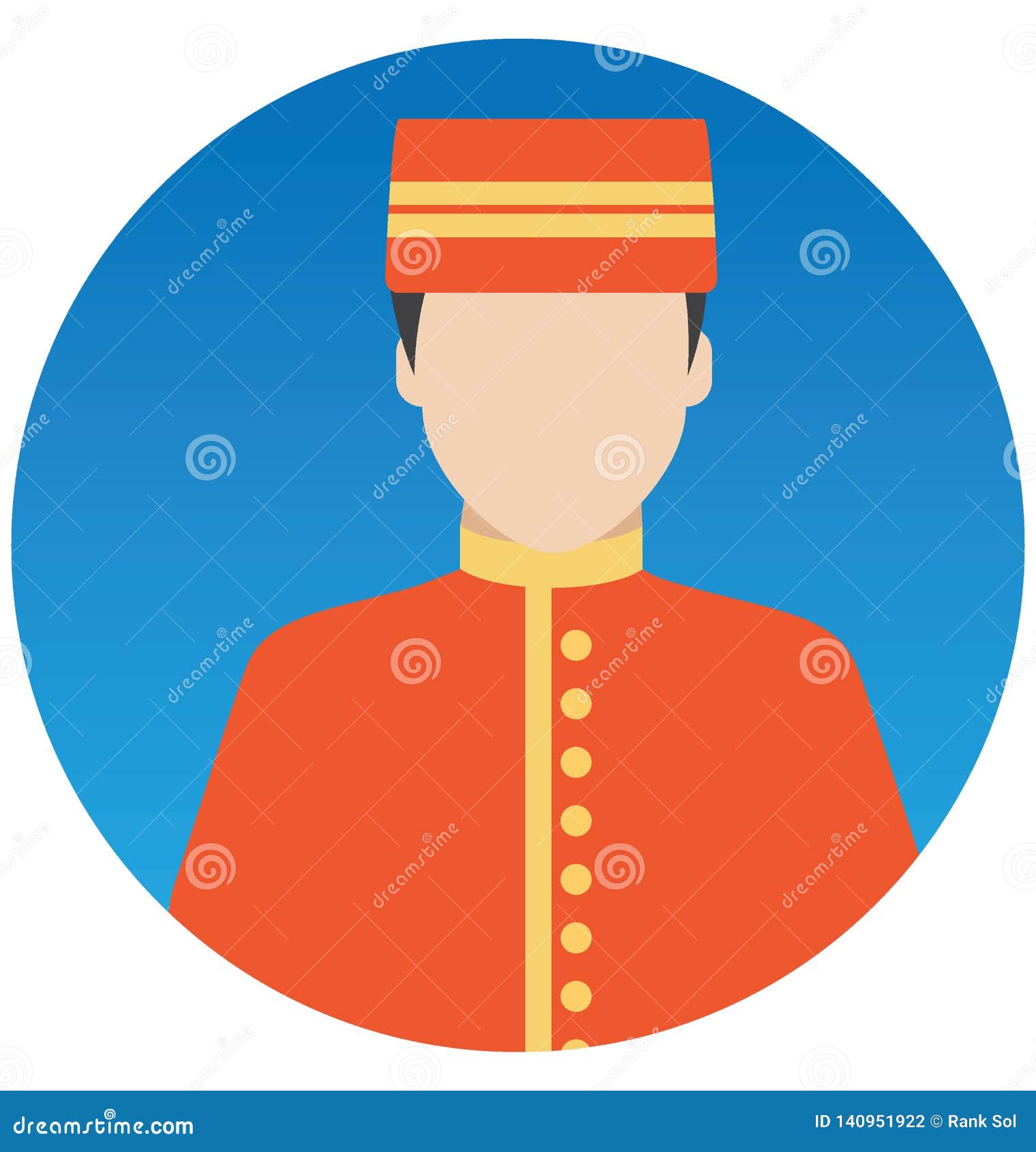 Bellboy Vector Illustration Icon Which Can Easily Modify or Edit Stock ...